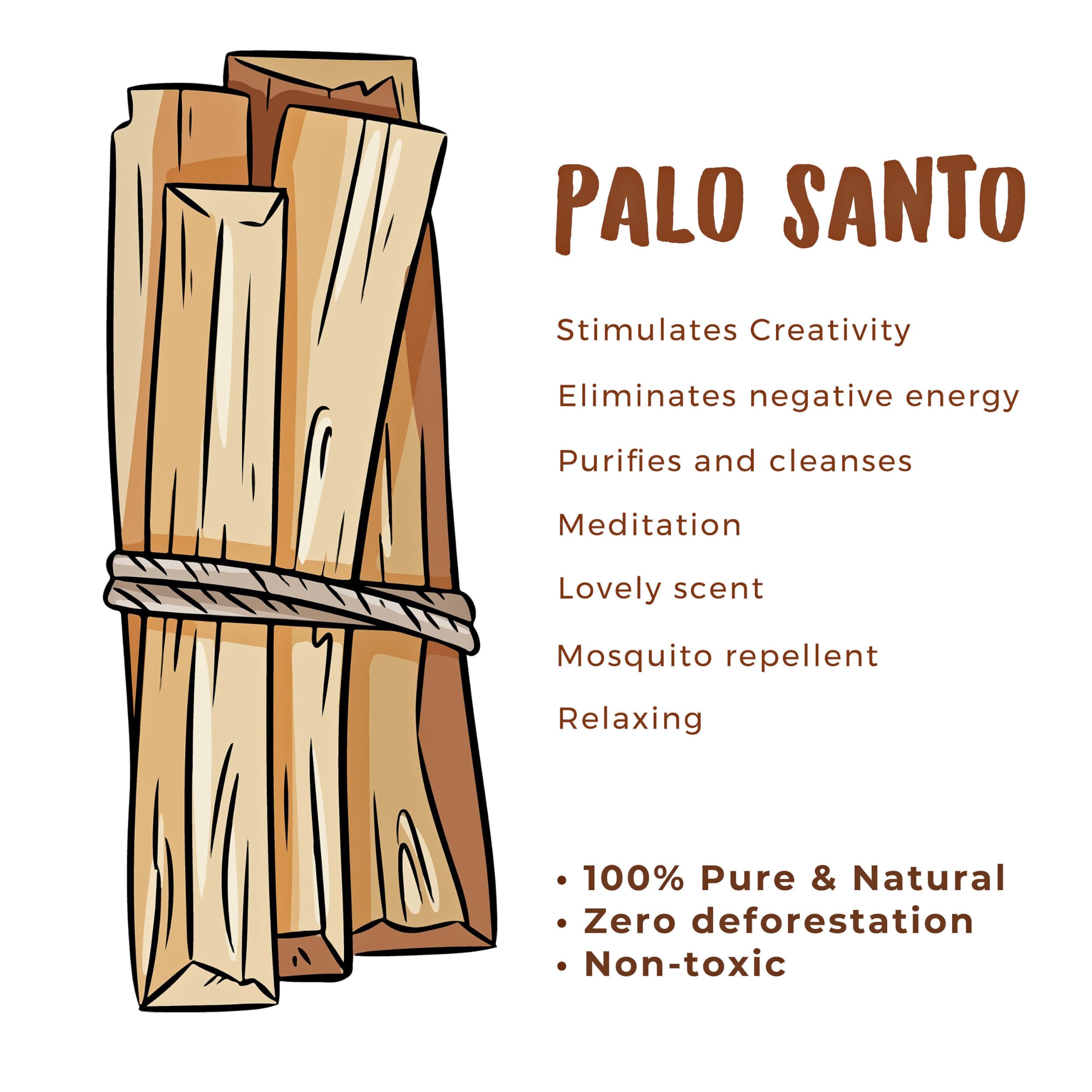 Palo Santo - 100% Natural - 20 Sticks - Sustainably Harvested - High Resin Content - EarthWise Aromatics