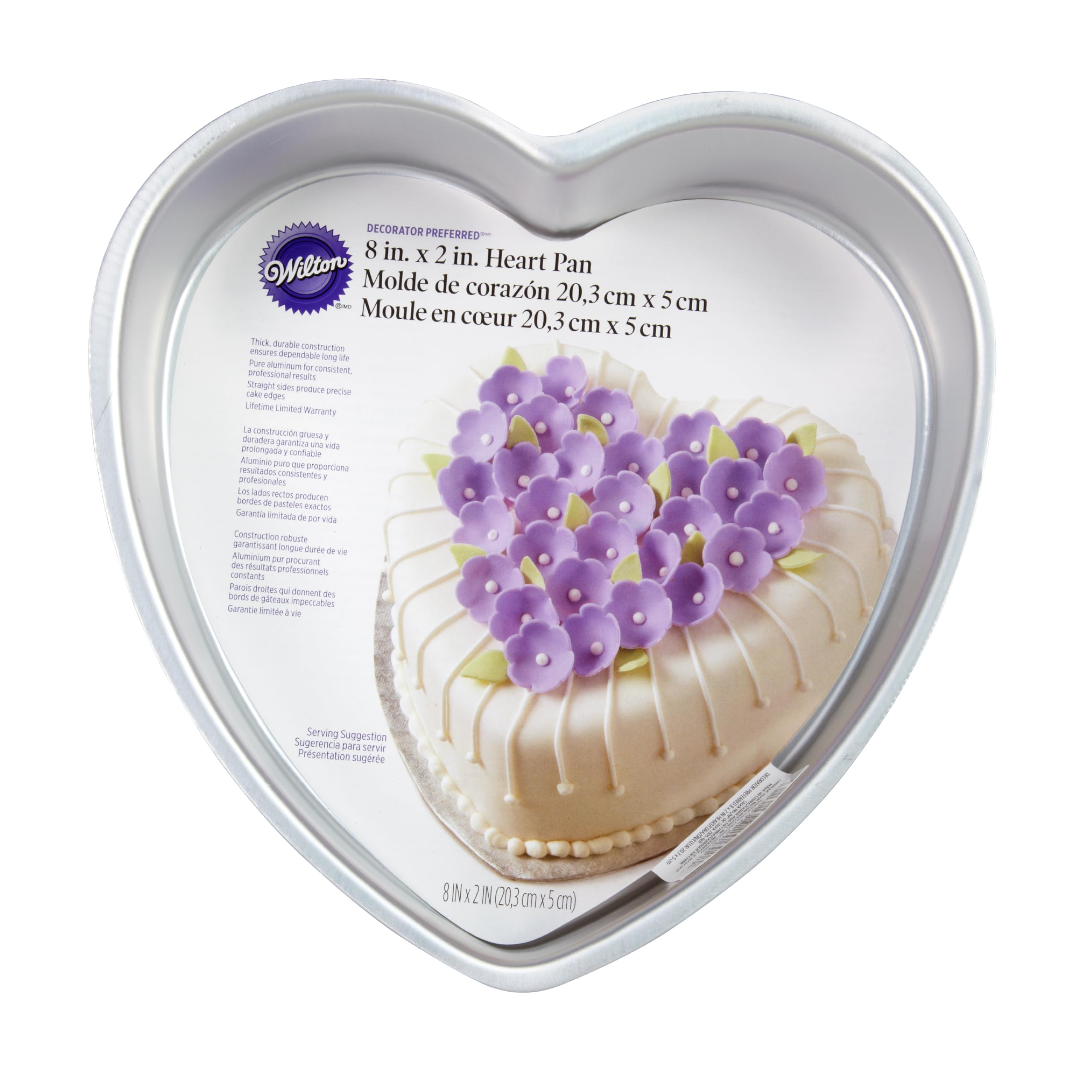 Wilton Decorator Preferred Heart Shaped Cake Pan, 8-Inch, Aluminum