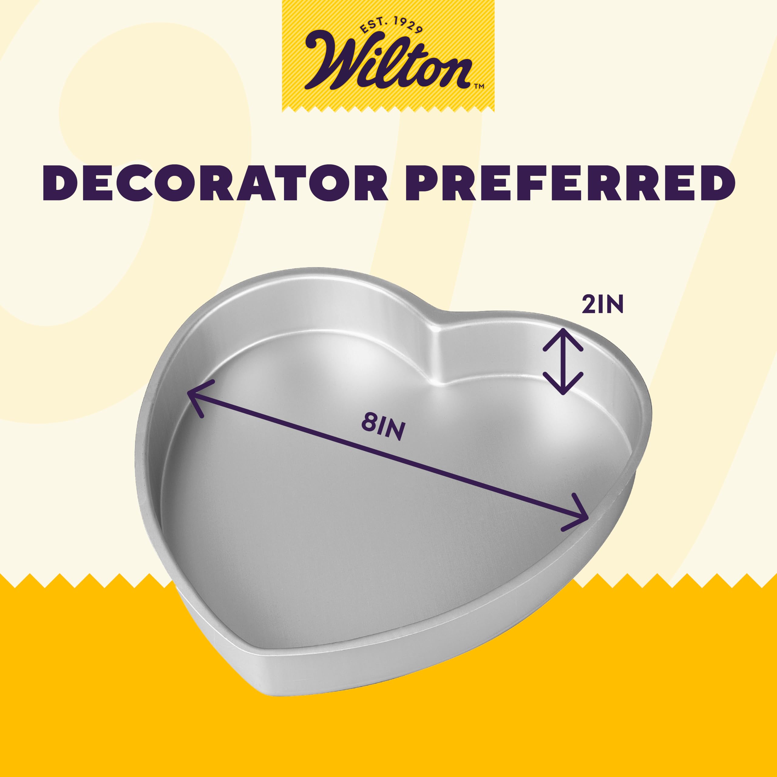 Wilton Decorator Preferred Heart Shaped Cake Pan, 8-Inch, Aluminum
