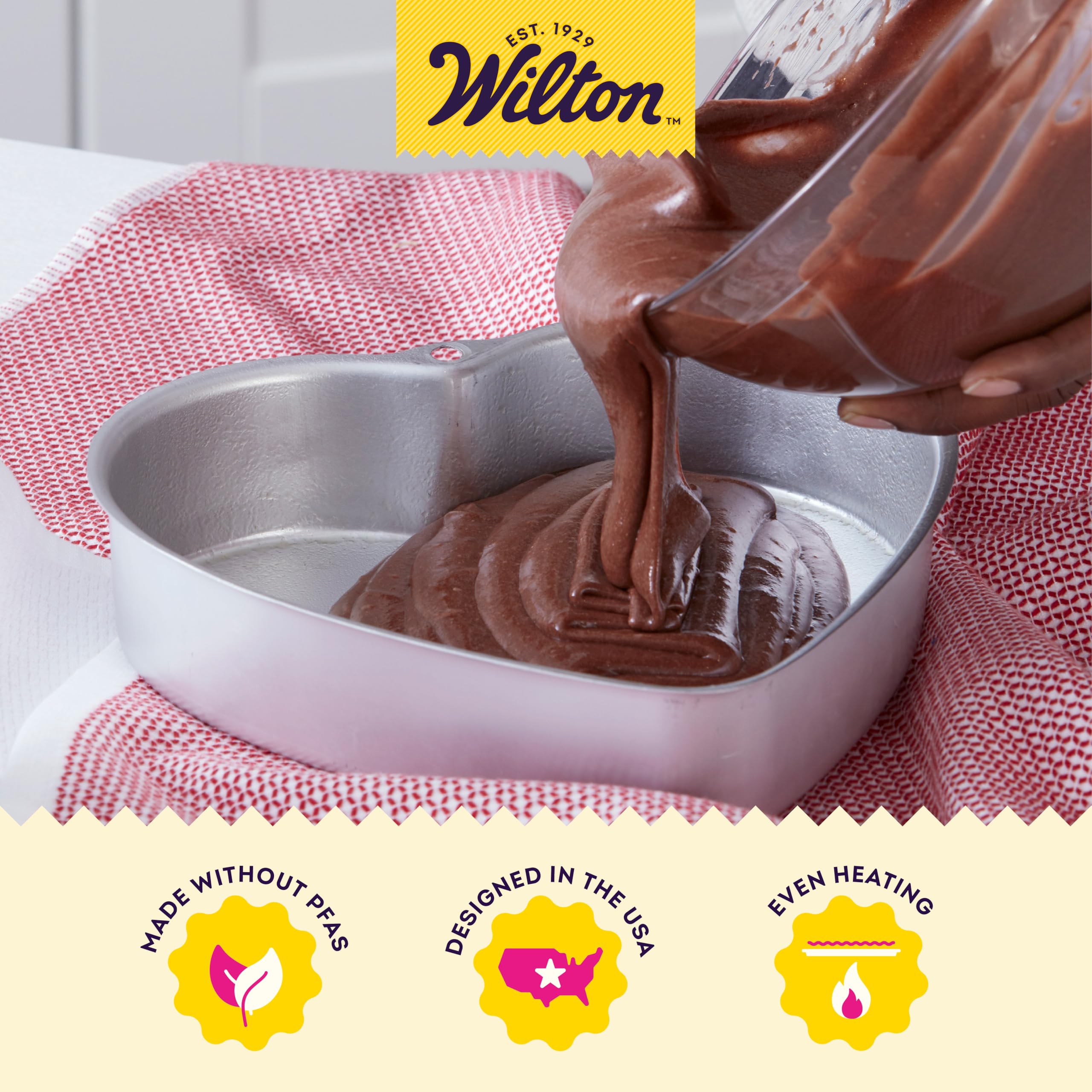 Wilton Decorator Preferred Heart Shaped Cake Pan, 8-Inch, Aluminum
