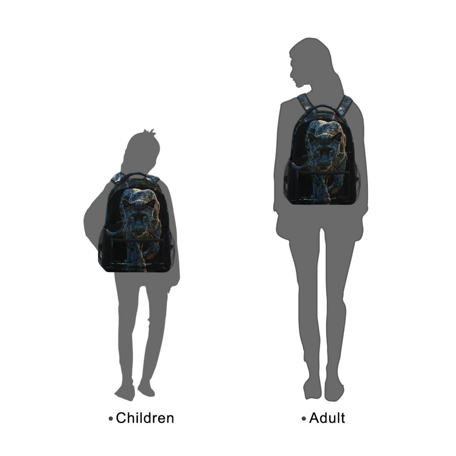 xigua Fierce Black Panther Student Backpack for Boy Girl ,Travel Laptop Backpack,Durable Water Resistant College School Backpack Laptop Bag for Fits 15Inch Notebook