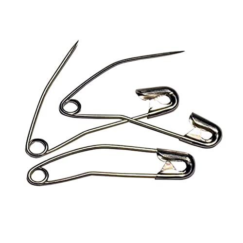 Swifthorse Curved Safety Pin 100 Count,1.5 in inch (Size 2) Safety Pin for Sewing