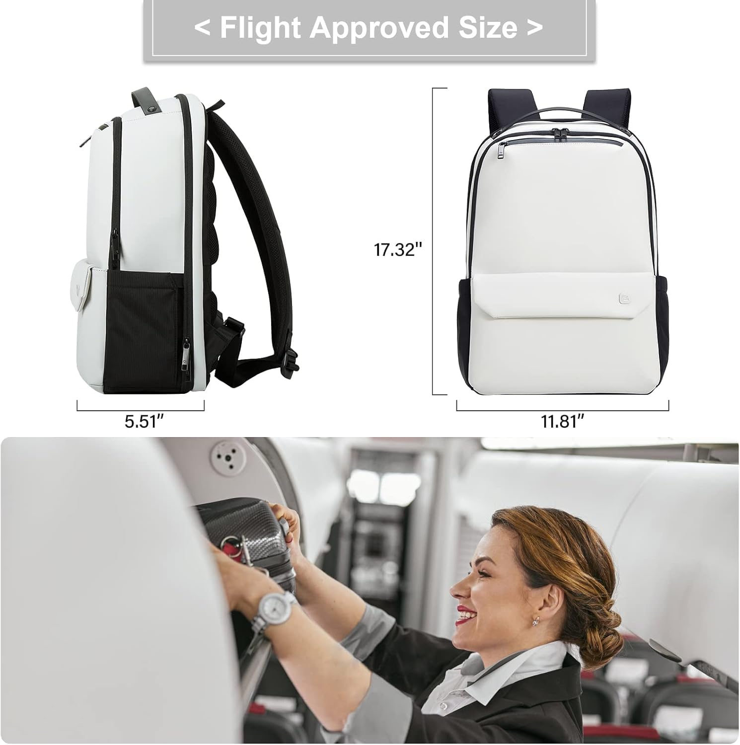Hanke Carry on Backpack Casual Travel Backpack Waterproof College Schoolbag 15.6'' Laptop Rucksack Weekender Bag Daypack