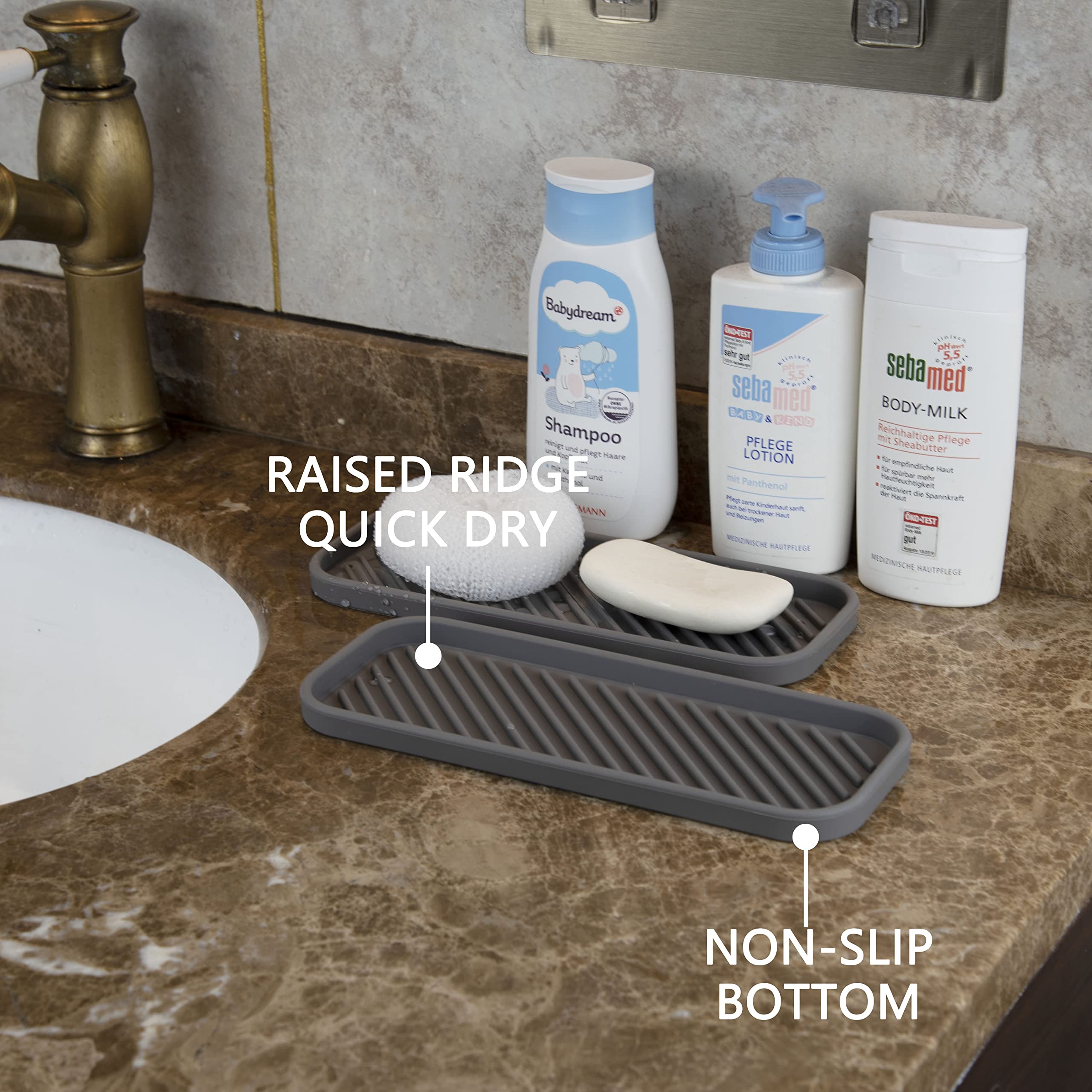 Kmass Kmax 6pack Kitchen Sink Suction Sponge Holder and silicone sponge holder with 2 nylon dish scoring pads bathroom Kitchen Soap Tray for Dish Scrubber sink caddy Organizer Sponge for Kitchen Sink