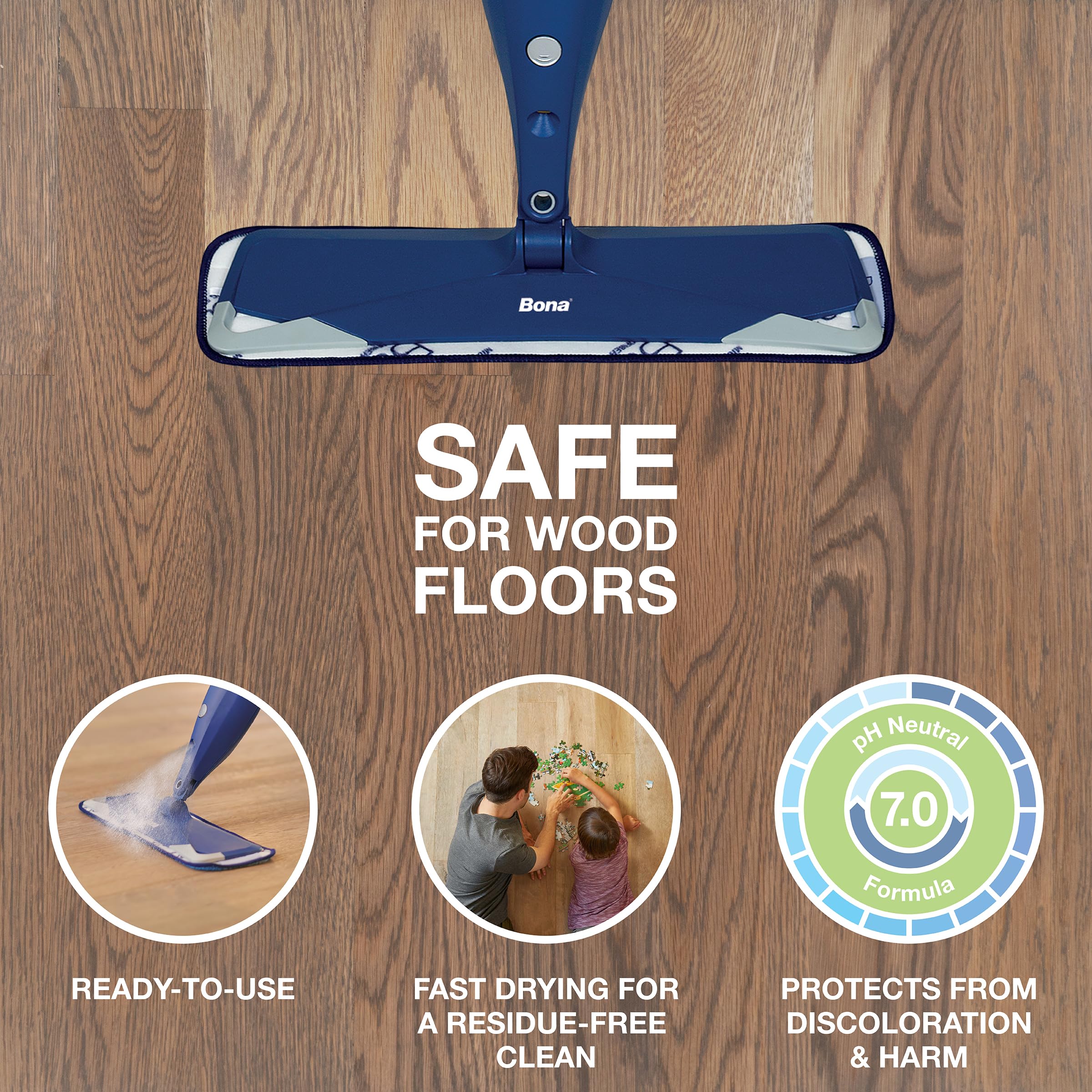 Bona Hardwood Floor Cleaner Refill, 128 Fl Oz