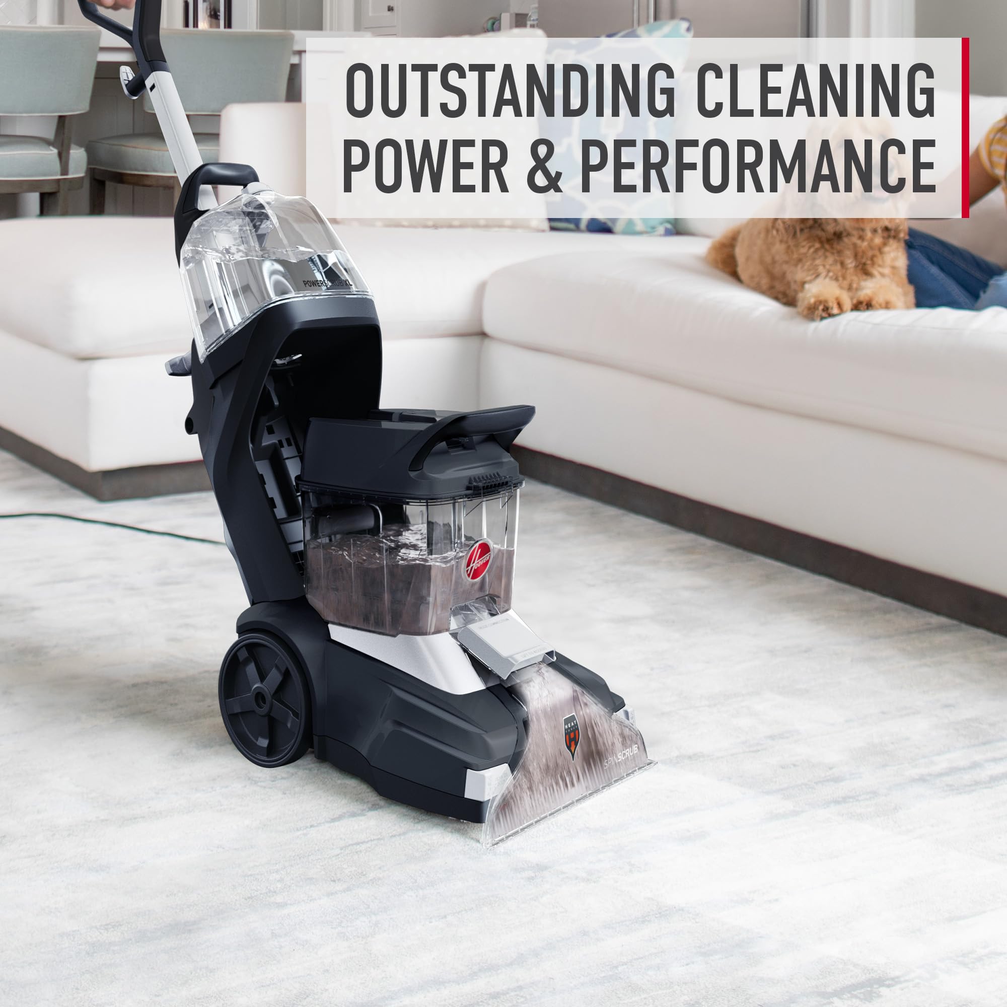 Hoover Renewal Deep Cleaning Carpet Shampoo, Concentrated Machine Cleaner Solution, 64oz Formula, AH30924, White