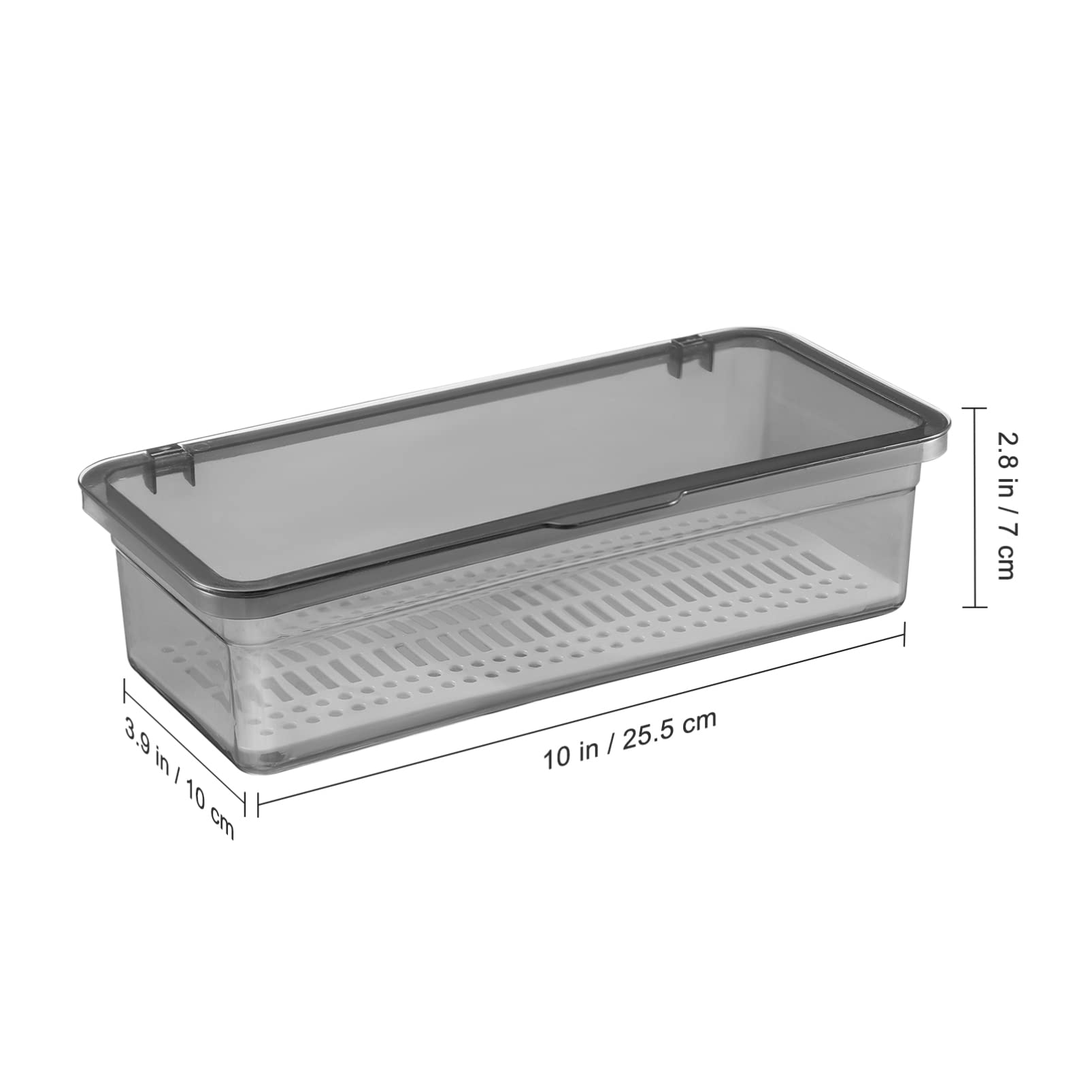 Cabilock Flatware Tray with Lid- Proof Chopsticks Storage Boxes Draining Tableware Organizer Kitchen Cutlery Container Countertop Utensil Holder