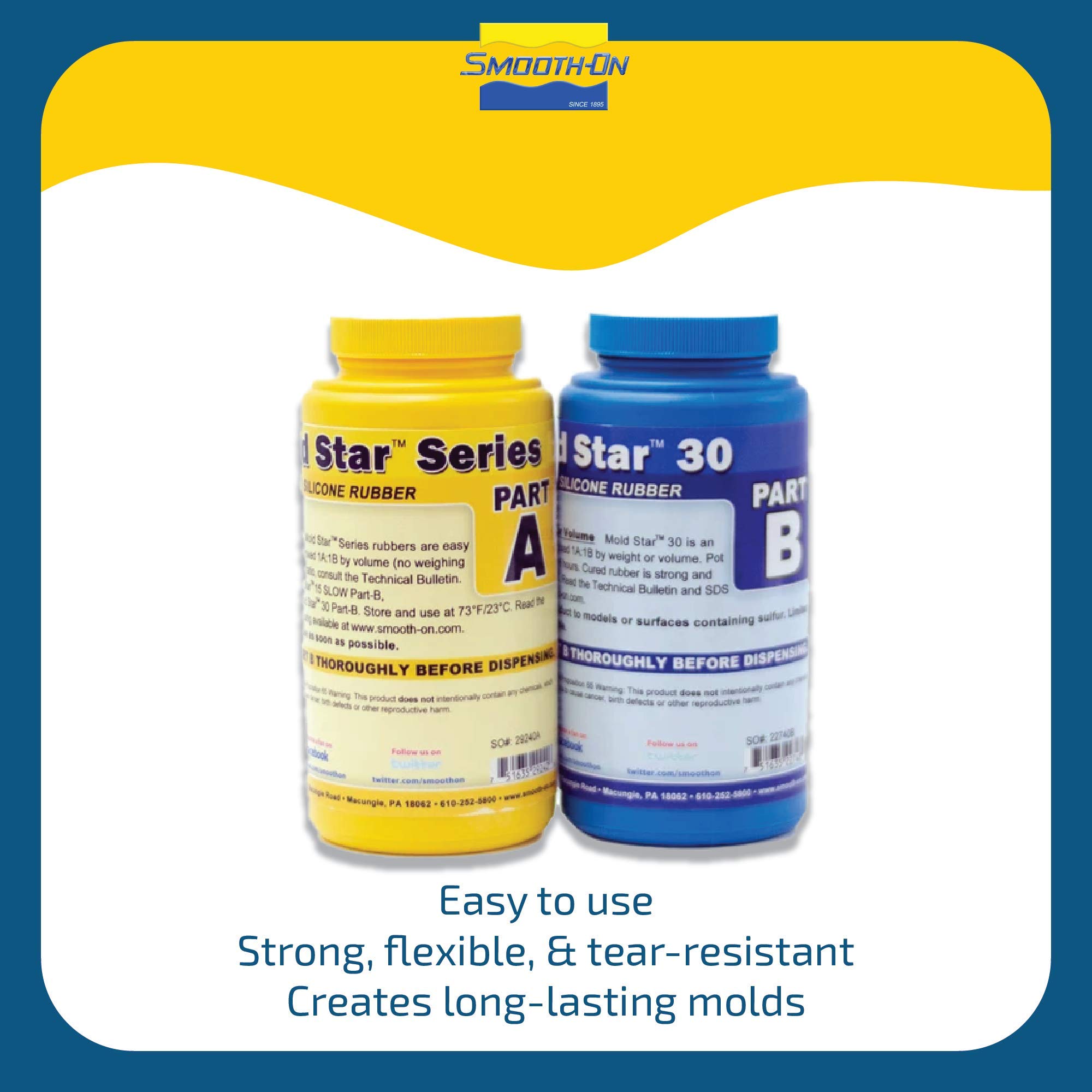 Mold Star 30 - 1A:1B Mix by Volume Platinum Silicone Rubber - Pint Unit