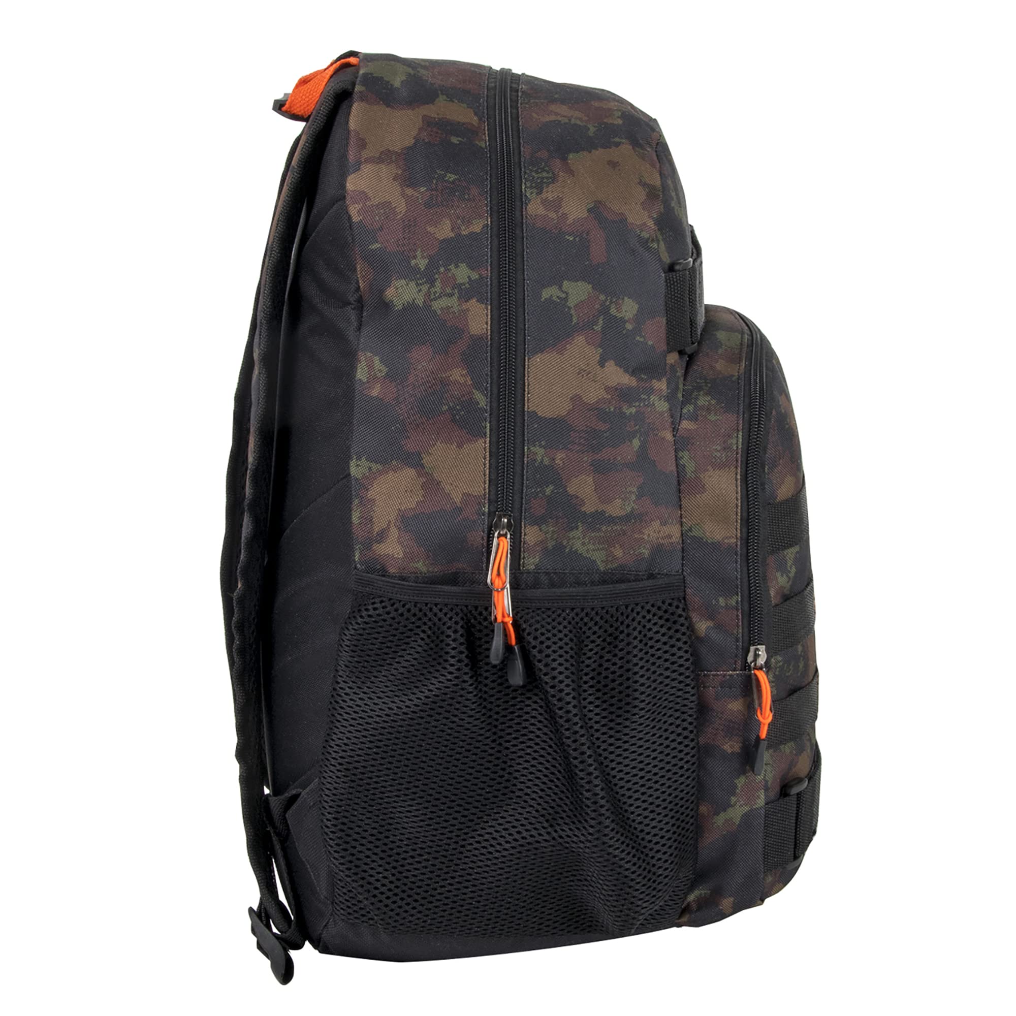 Skateboard Laptop Backpacks for School, Travel, and Work – Multipocket Skater Backpacks with Straps (Camo)