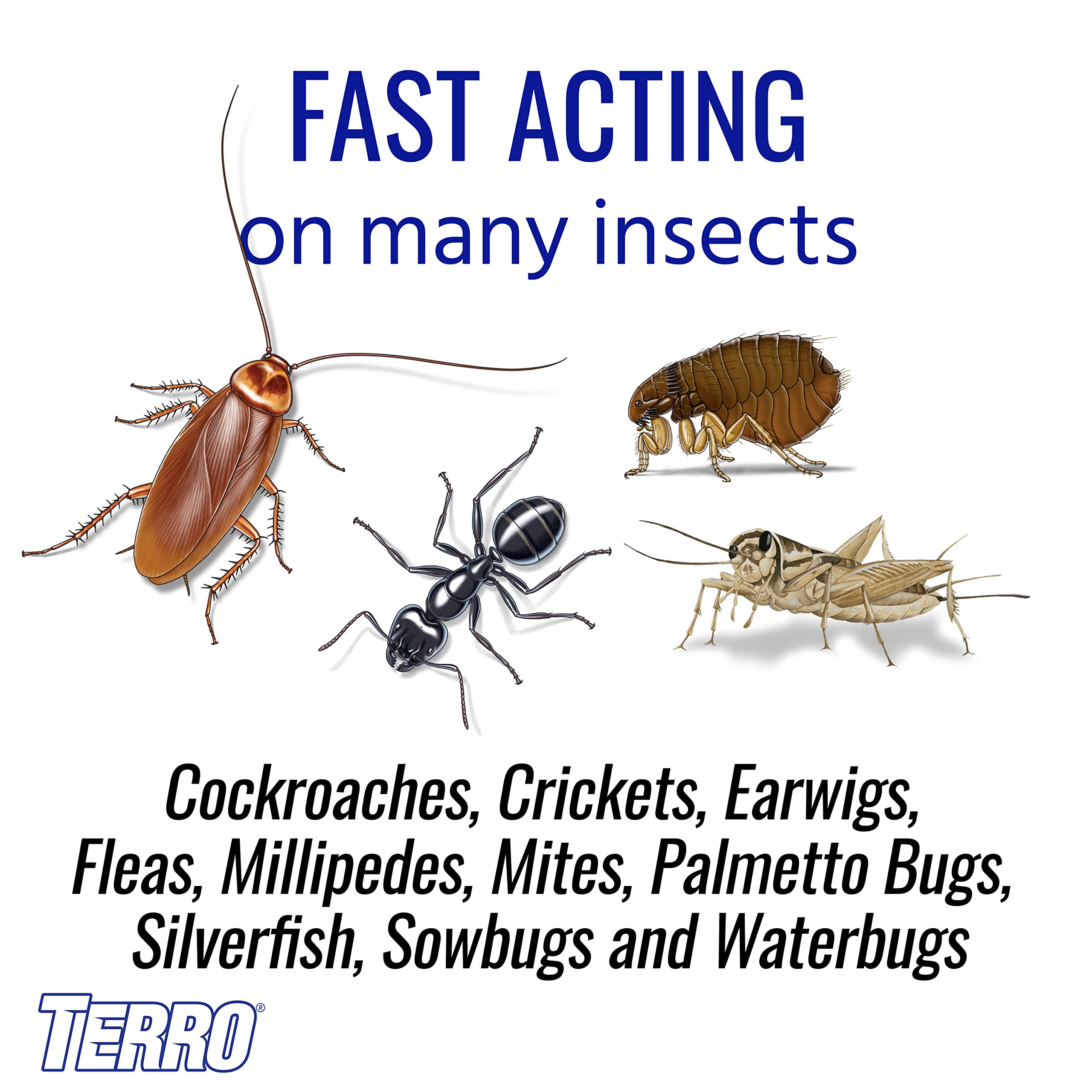 TERRO T901-6 Ant Killer Plus Multi-Purpose Insect Control for Outdoors - Kills Fire Ants, Fleas, Cockroaches, and Other Crawling Insects - 3lb