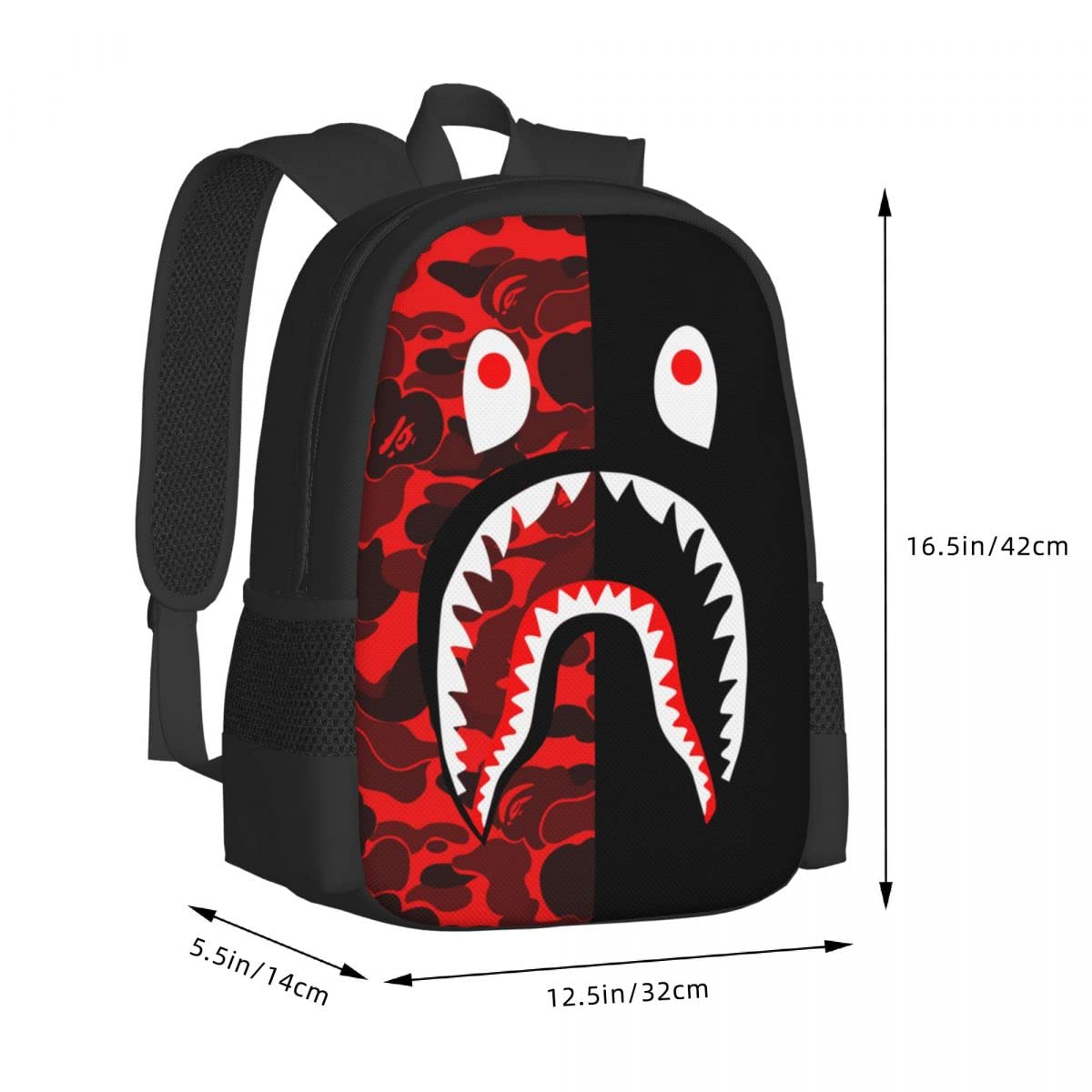 3D Print Backpack Camo Bookbag Lightweight Laptop Bag Fashion Daypack for Men Women