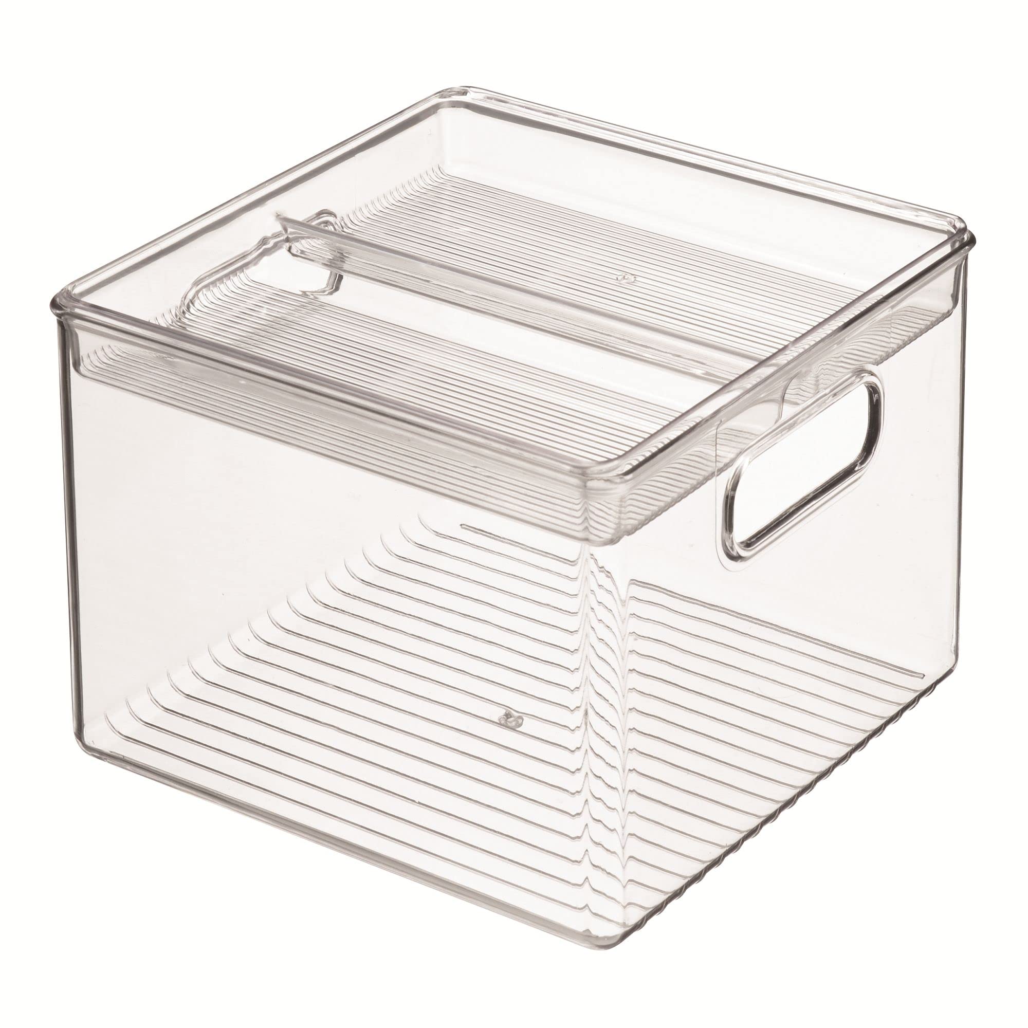 iDesign Linus 2-Piece Kitchen Drawer Organizer for Kitchen Utensils and Tools - Clear