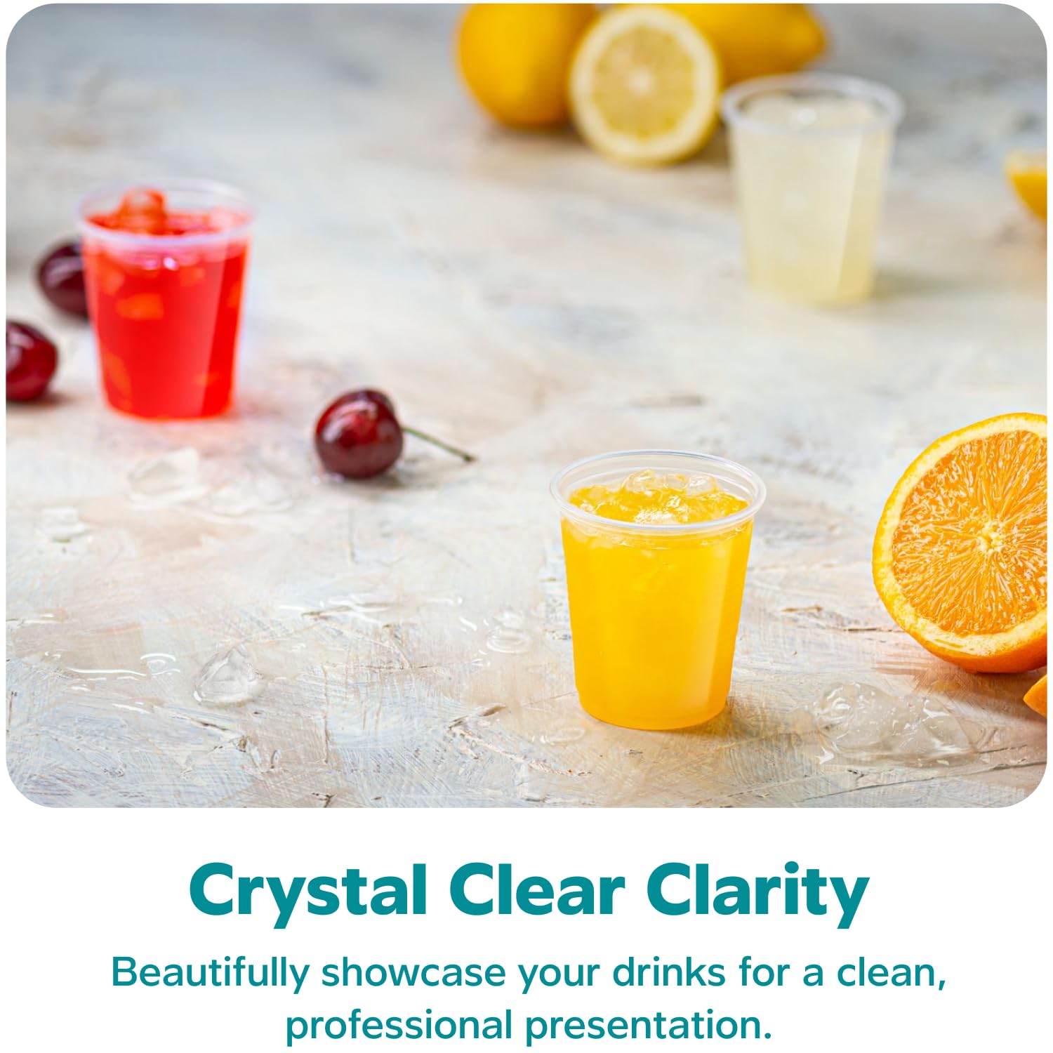 [100 Pack] 3 oz. Clear Plastic Cups, Small Disposable Bathroom, Mouthwash Polypropylene Cups