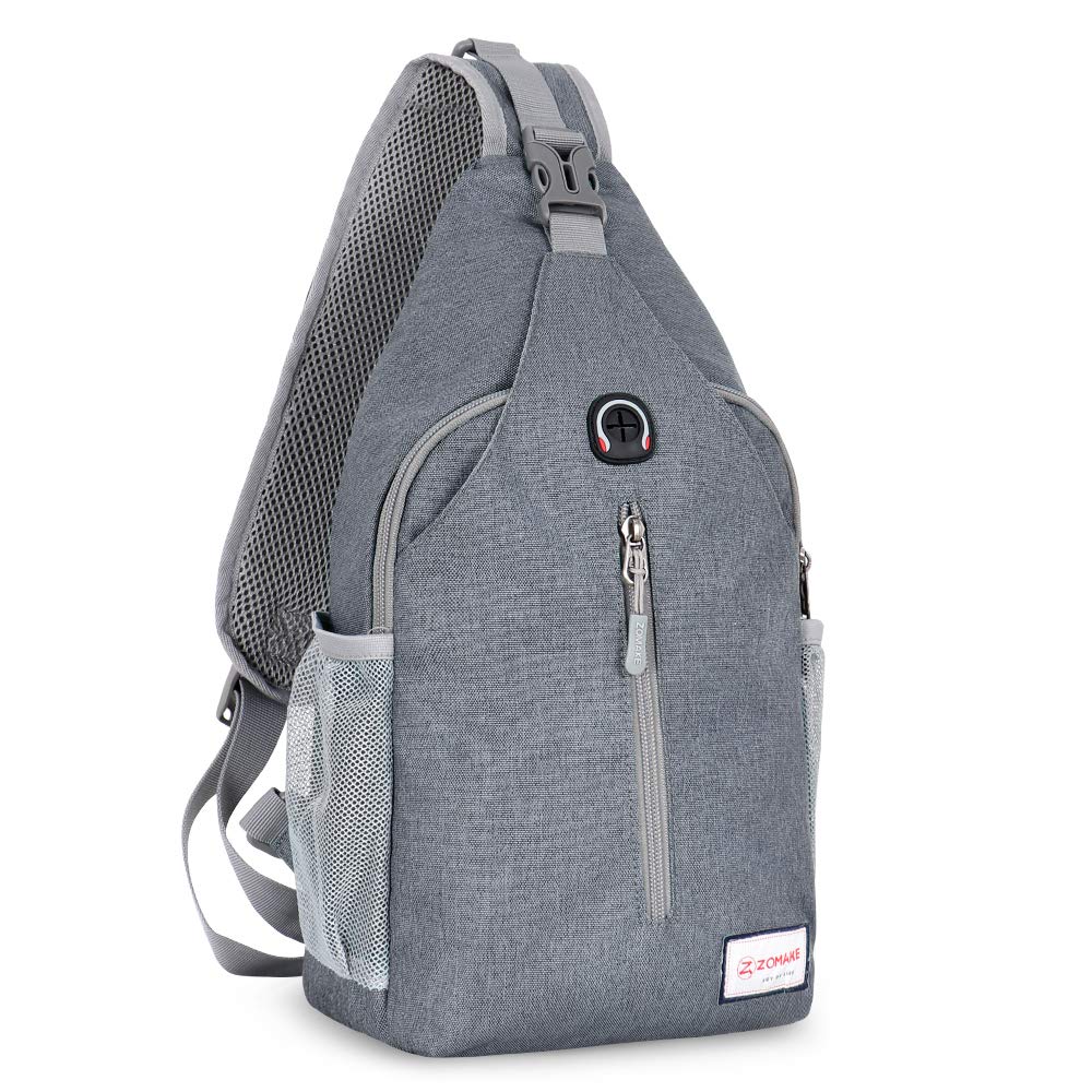 ZOMAKE Sling Bag for Women Men, Small Sling Backpack Chest Crossbody Bag Daypack for Travel Day Trip