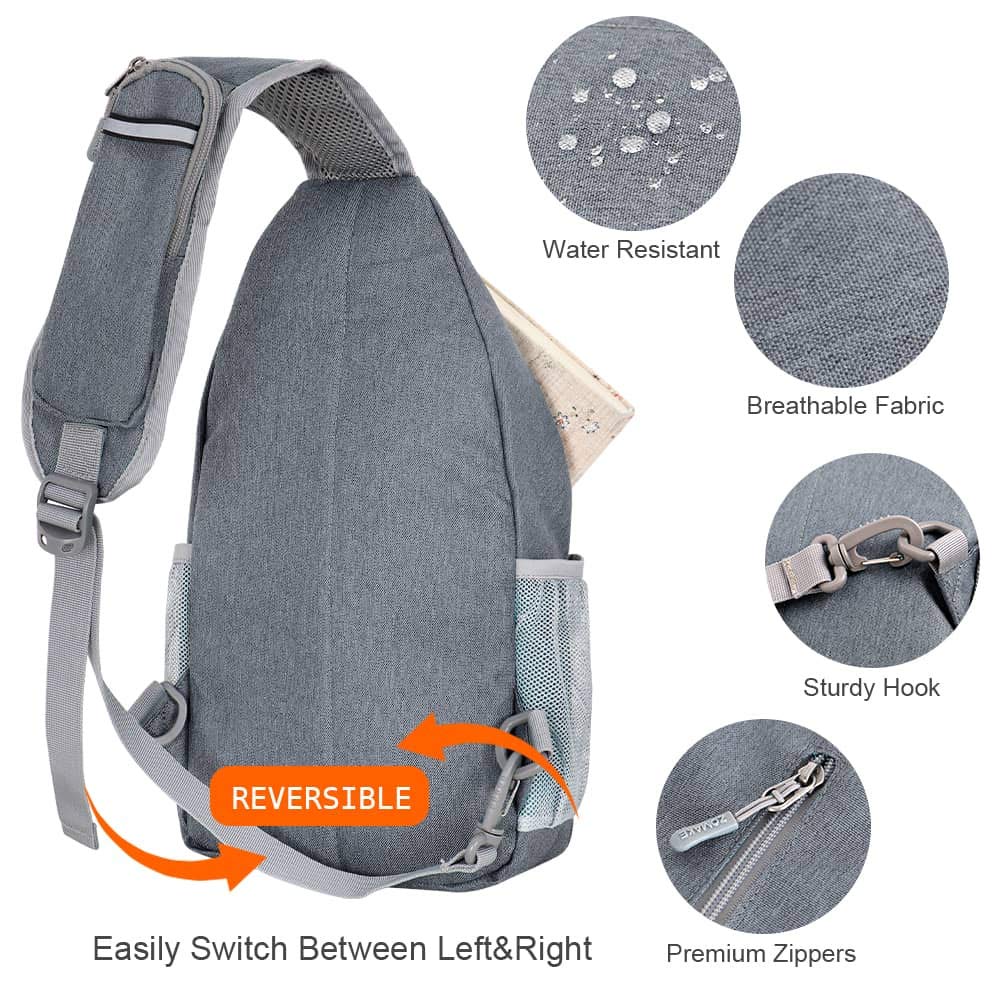 ZOMAKE Sling Bag for Women Men, Small Sling Backpack Chest Crossbody Bag Daypack for Travel Day Trip