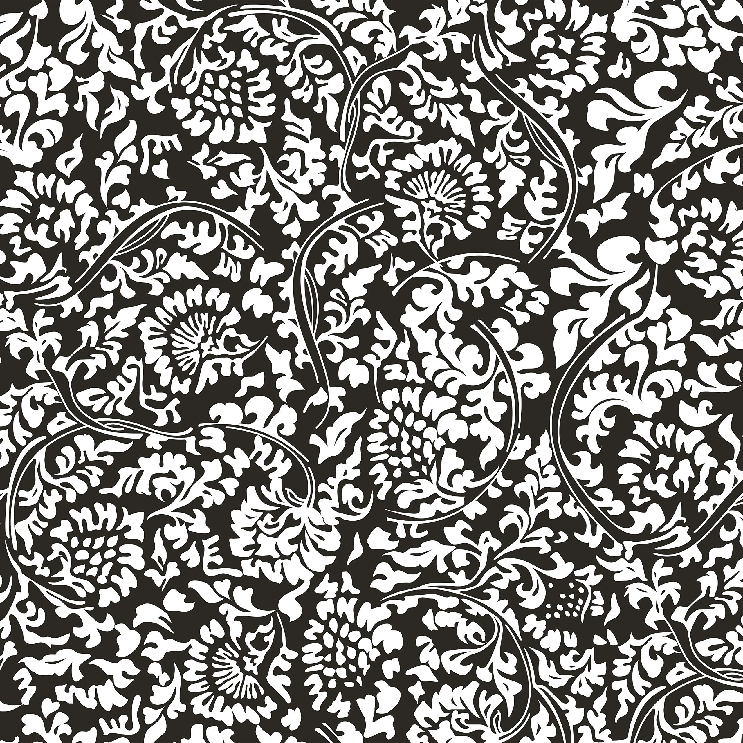Con-Tact Brand Creative Covering Self-Adhesive Vinyl Drawer and Shelf Liner, 18" x 60', Mirabella Black & White
