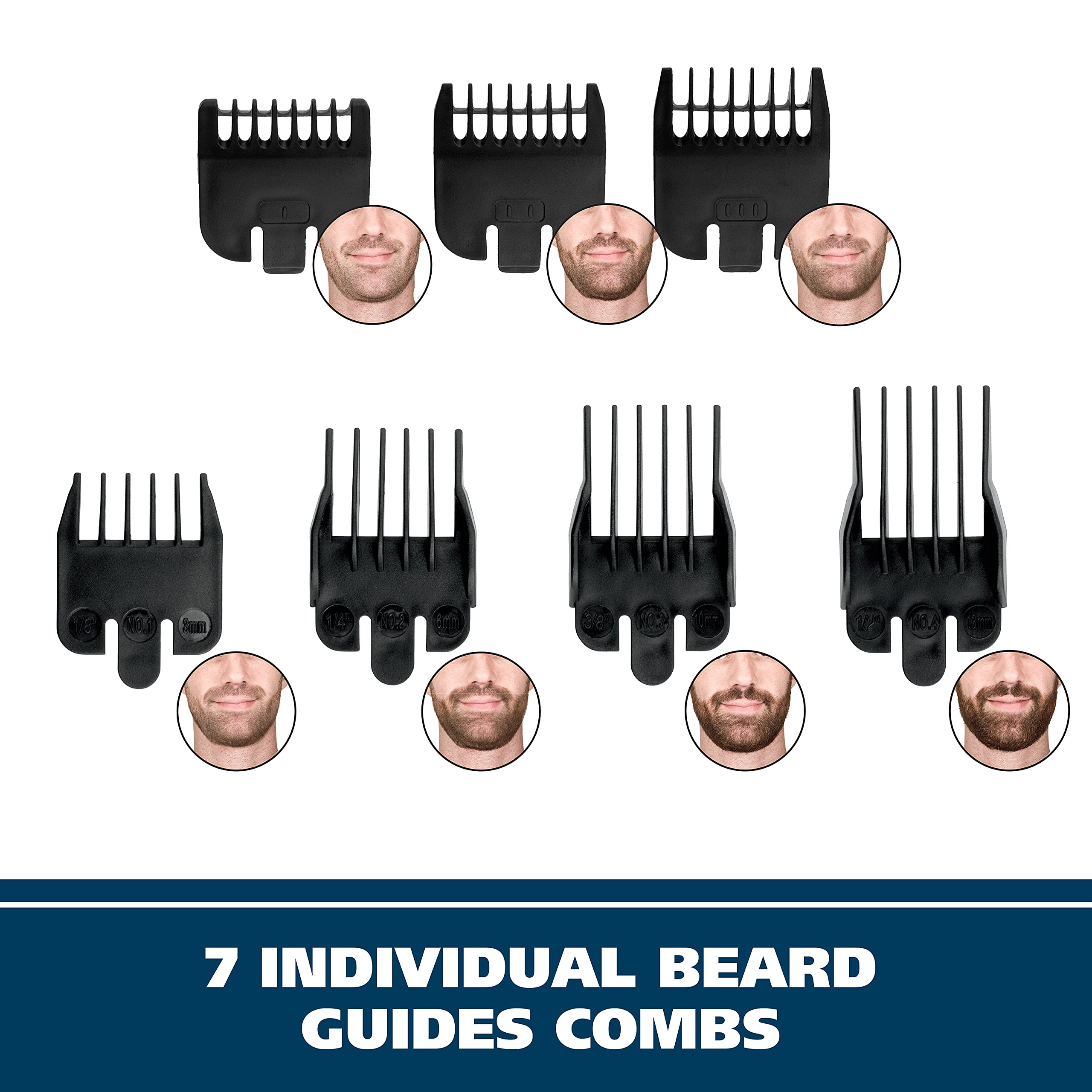 Wahl Cordless Rechargeable Beard Trimmer for Men with Self-Sharpening Blades, Travel Lock, & 14 Cutting Lengths β Model 9916-4301V