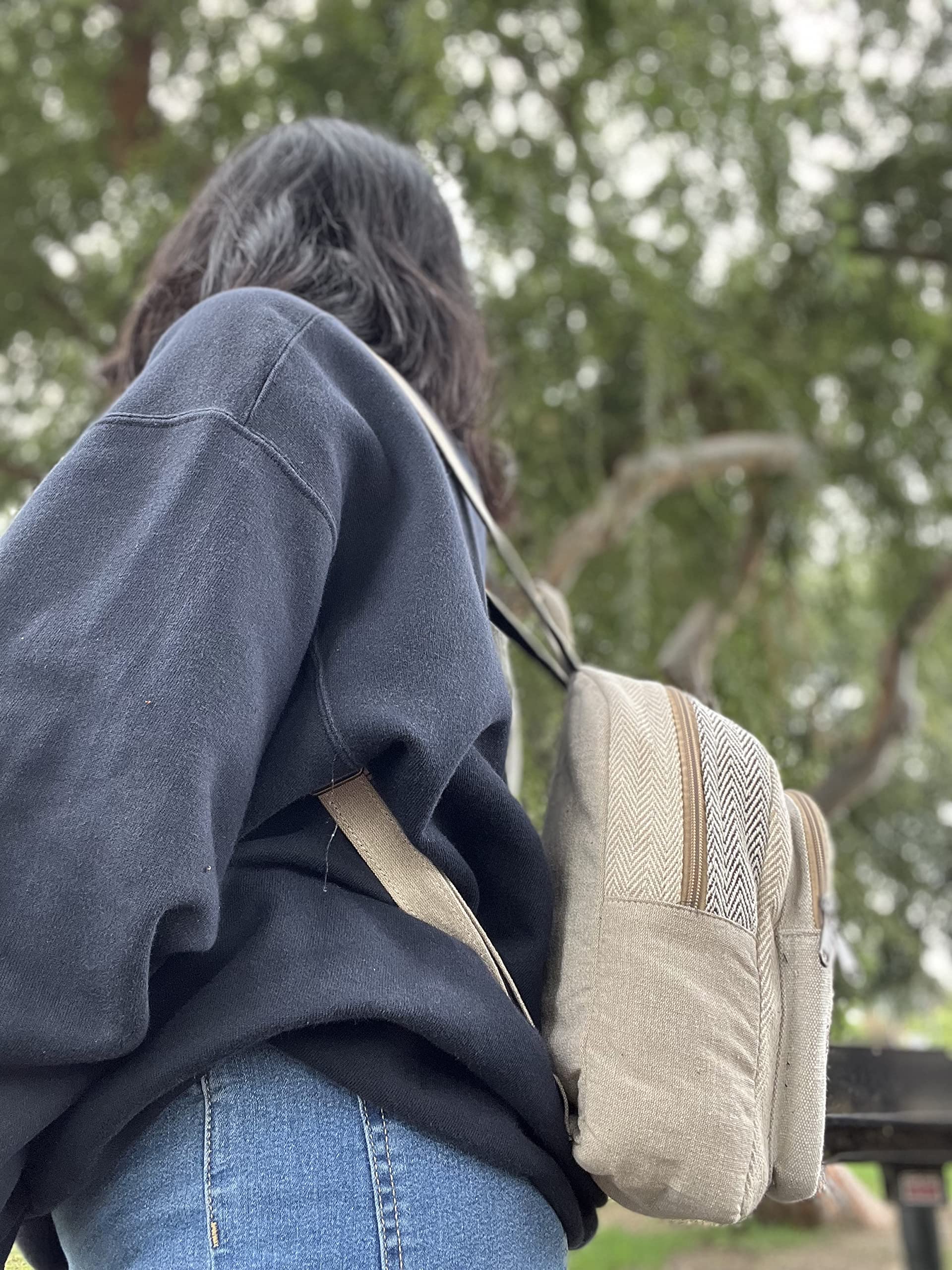 shroom hemp backpack, Small backpack, cotton stripe backpack, hippie backpack, trekking backpack, traveling backpack, nepali backpack, himalayan backpack, hemp backpack, small hemp backpack