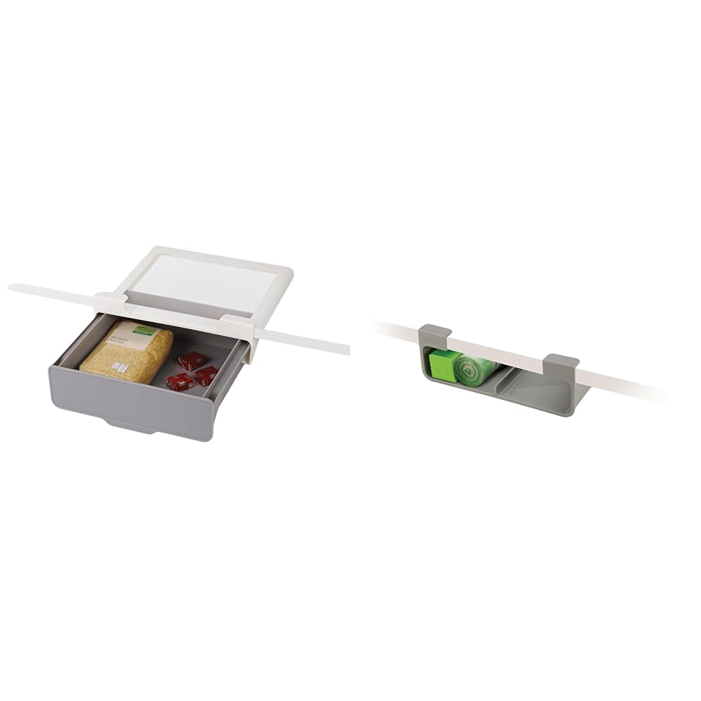Joseph Joseph, Drawer Under Shelf Cupboard Store & 85177 CupboardStore Plastic Wrap, Foil and Bag Cabinet Organizer - Gray