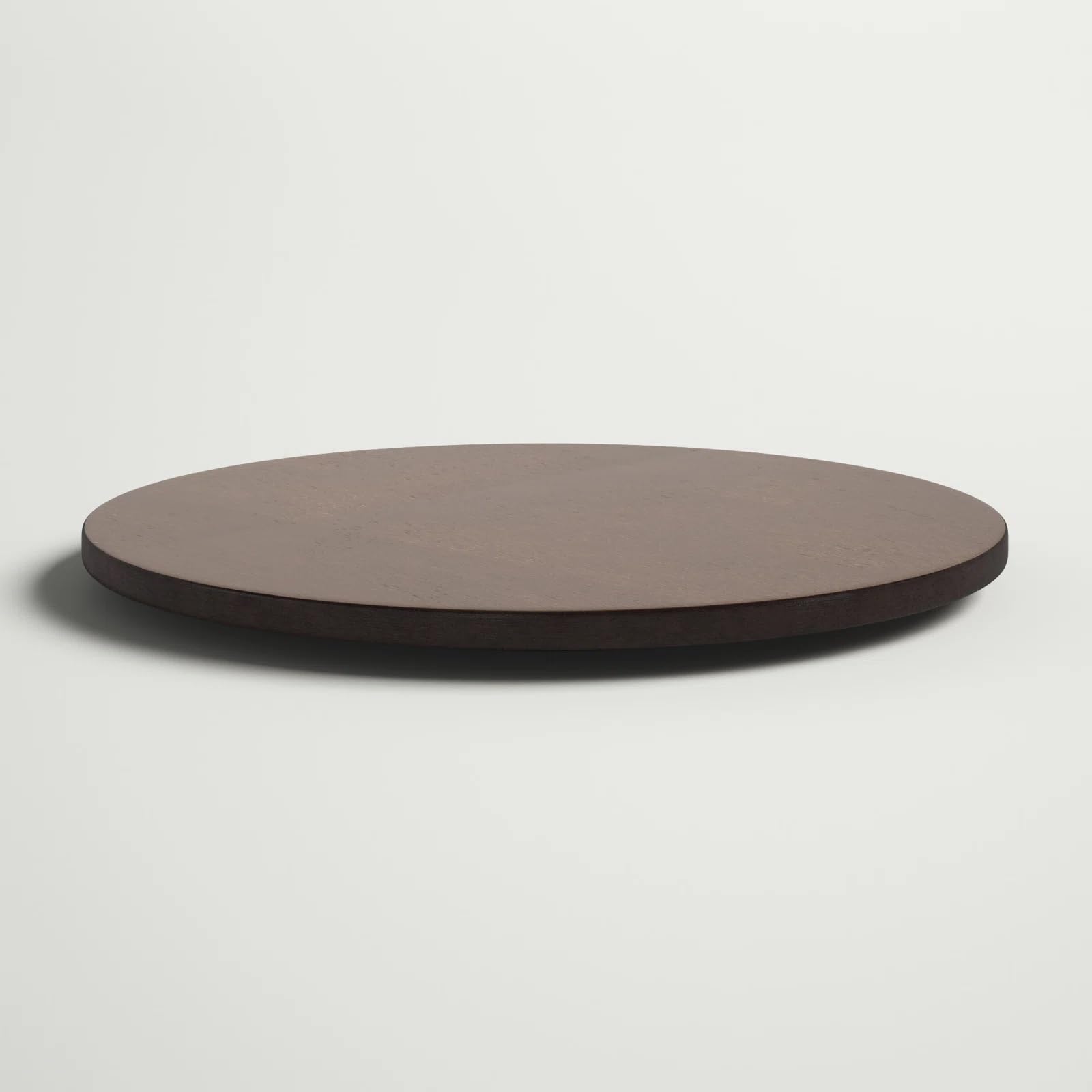 CM 21-in Diameter Brown Wood Rotating Turntable Big Lazy Susan - 360 Degree Swivel