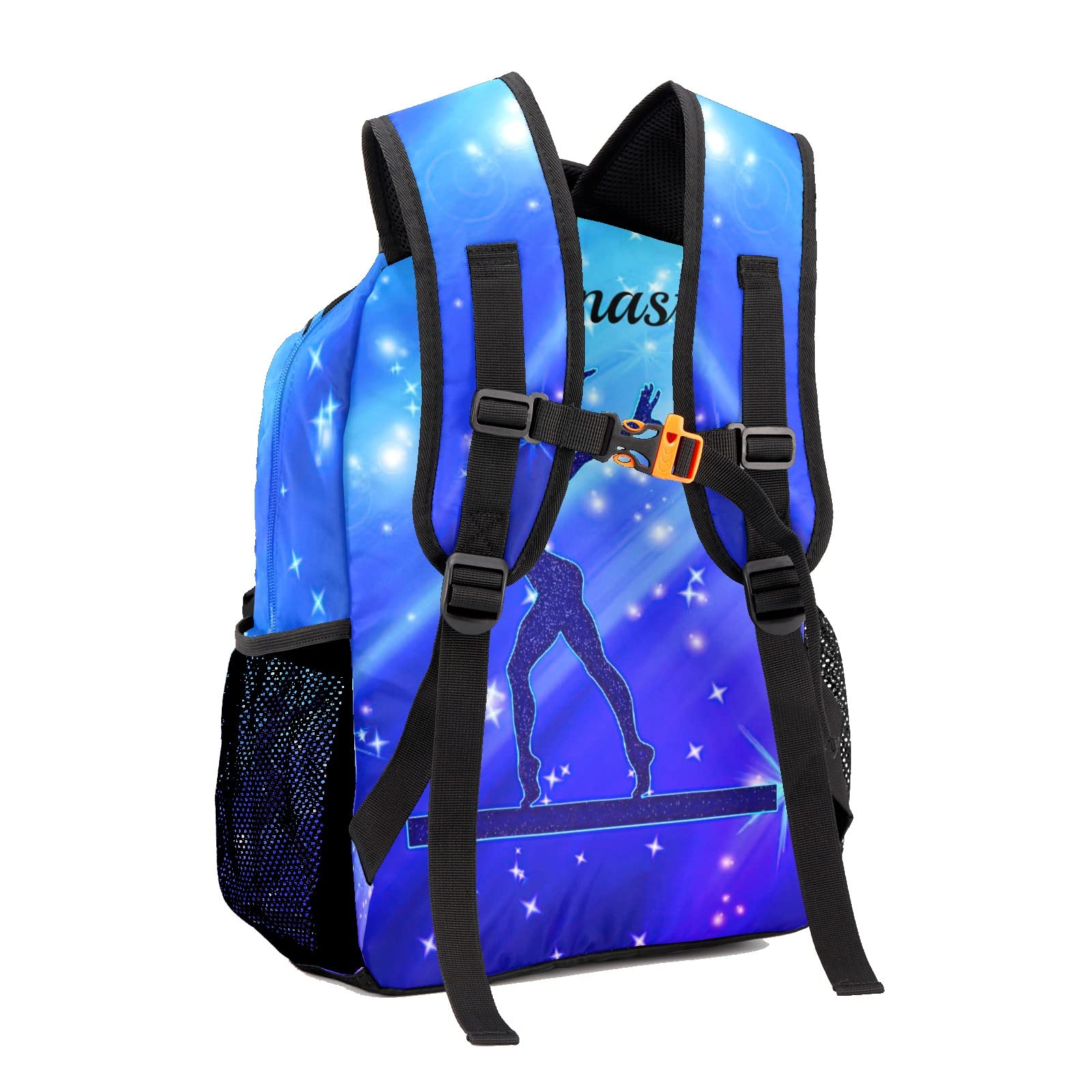 Liveweike Gymnastics Beam Sparkle Personalized Kids Backpack with Name Teen Girl Boy Primary School Travel Bag