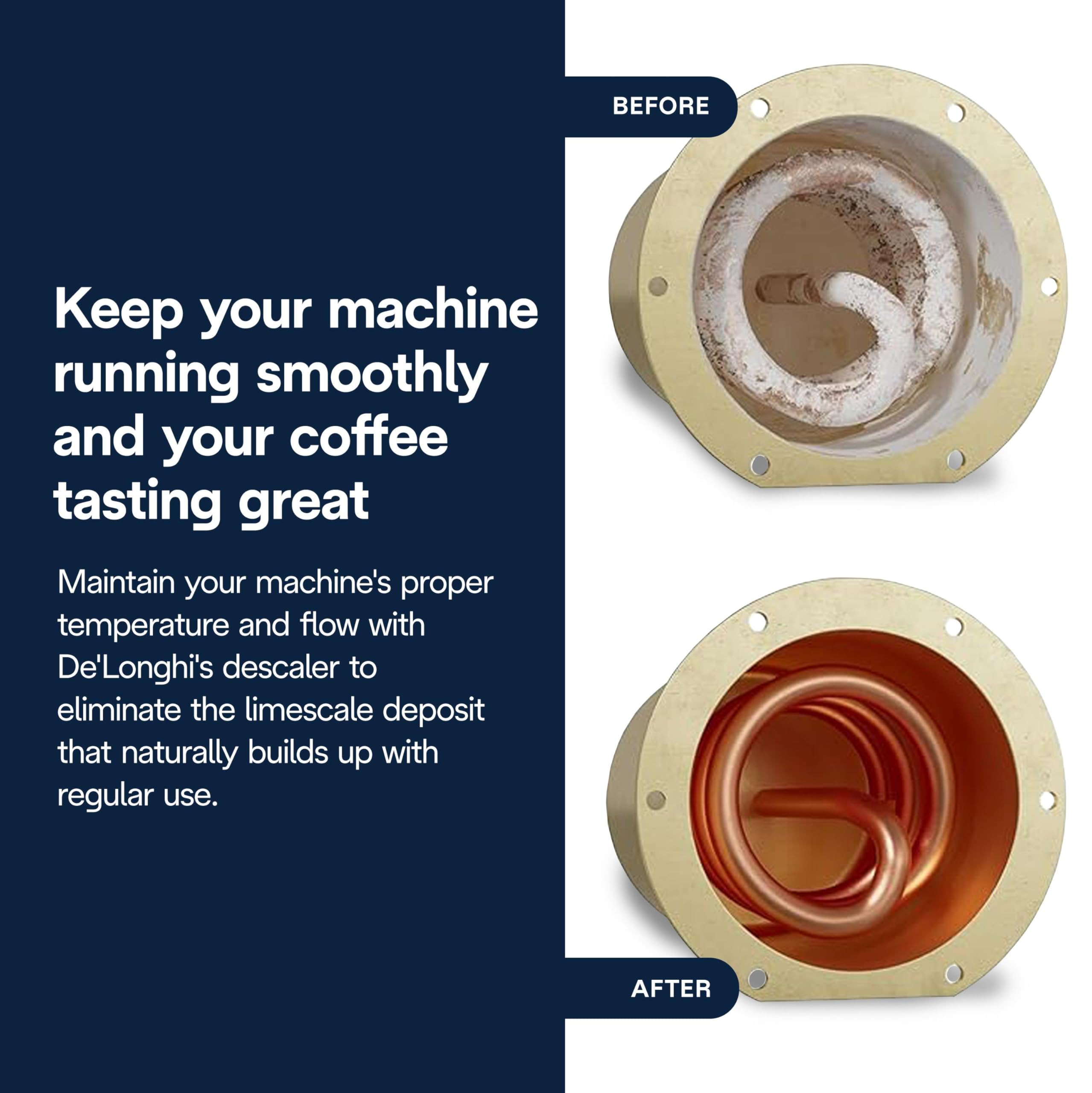 De'Longhi EcoDecalk Descaler, Eco-Friendly Universal Descaling Solution for Coffee & Espresso Machines, 16.90 oz (5 uses)