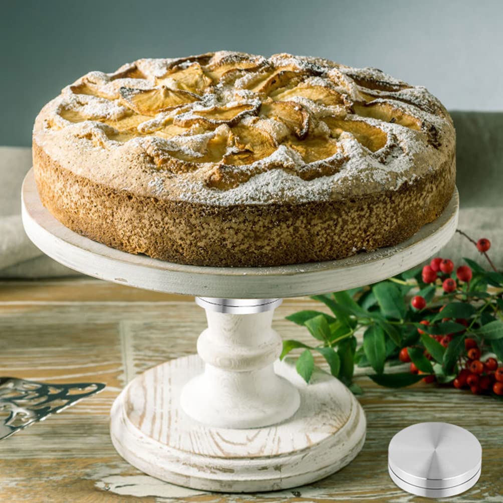 Rotating Cake Turntable Revolving Stand: Cake Decorating Display Stand 2pcs Aluminum Alloy Turntable Bearing for Flat Panel Monitor TV Lazy Susan Swivel Stand