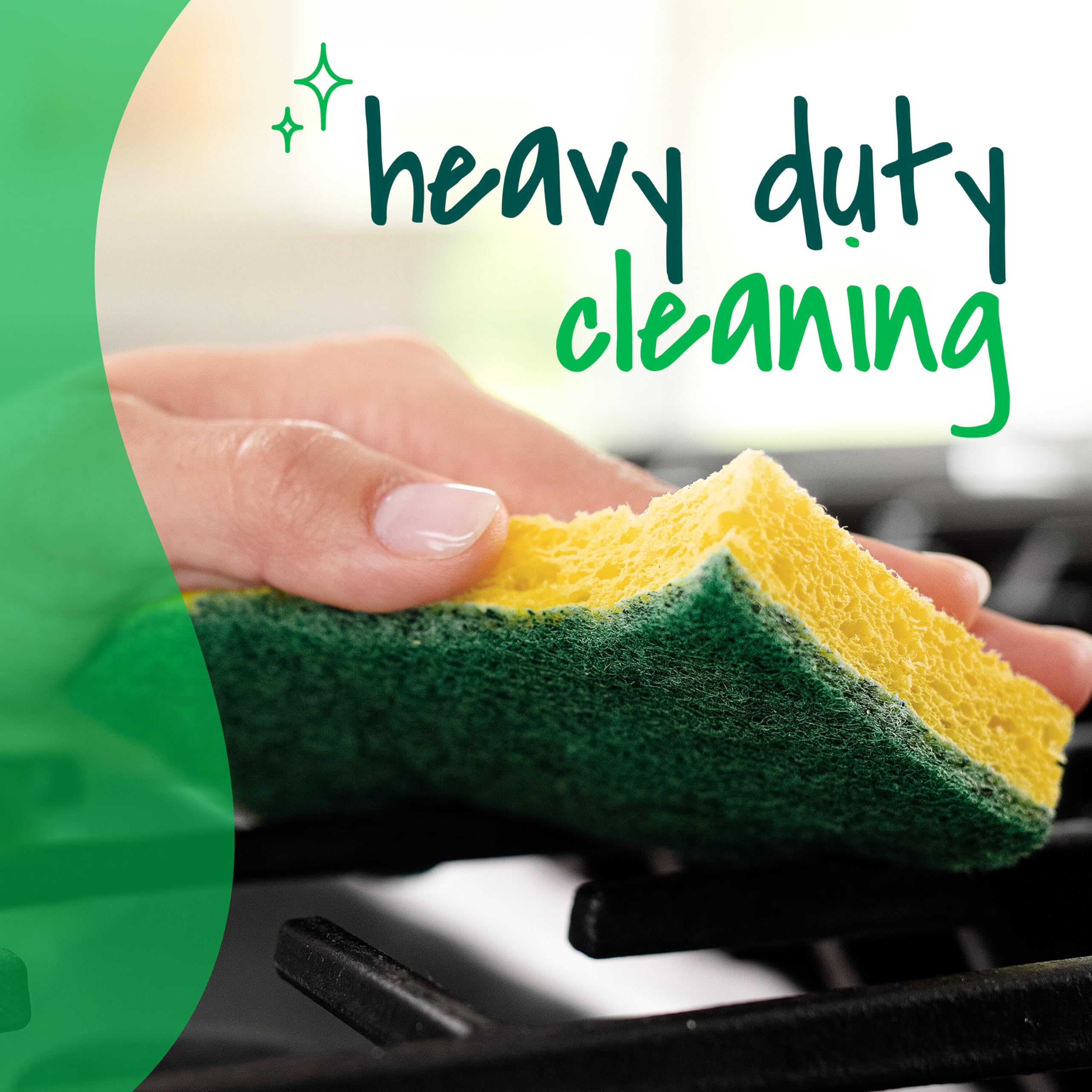 Scotch-Brite Heavy Duty Scrub Sponges, For Washing Dishes and Cleaning Kitchen, 9 Scrub Sponges