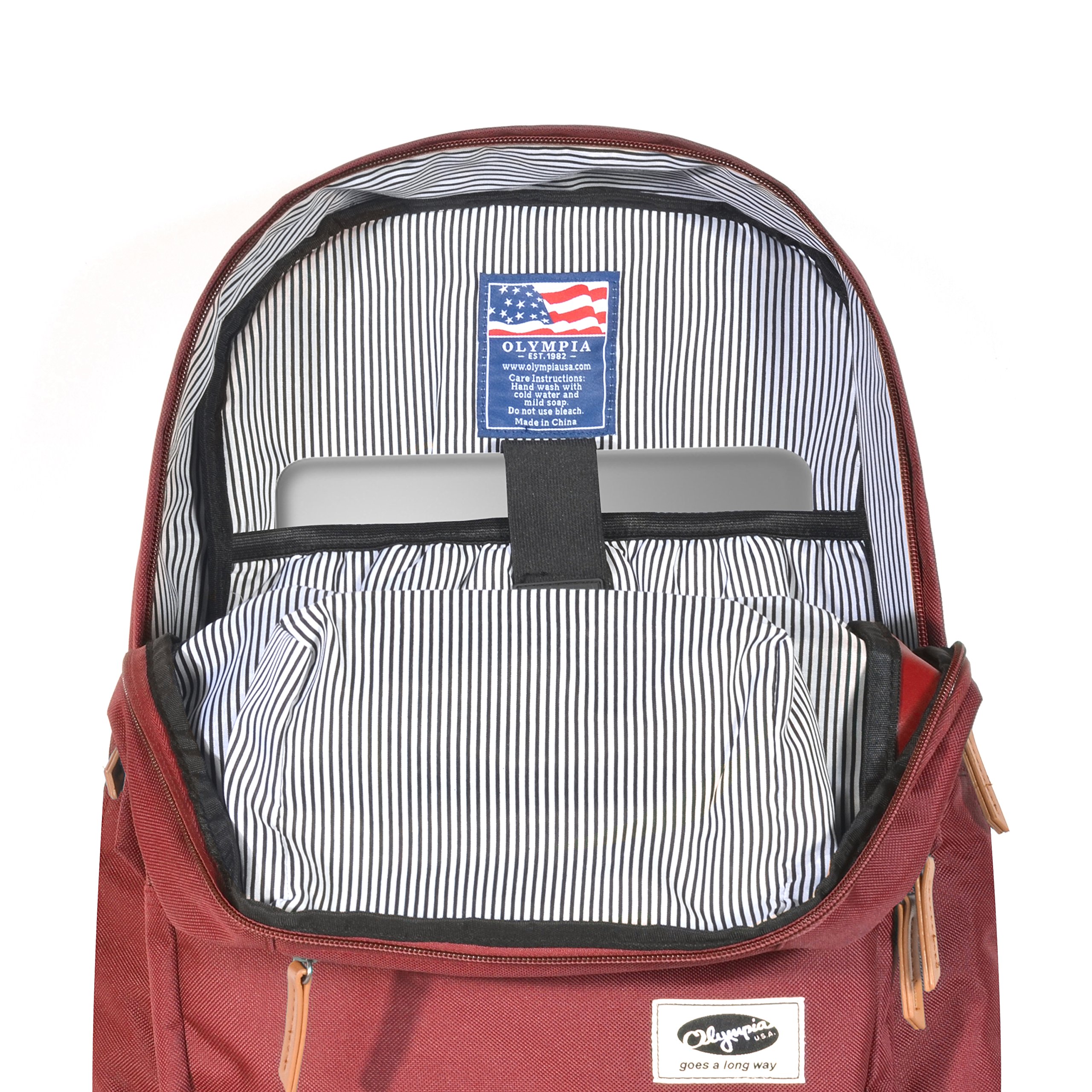 Olympia U.S.A. Element 18" Backpack Backpack, HEATHER GRAY