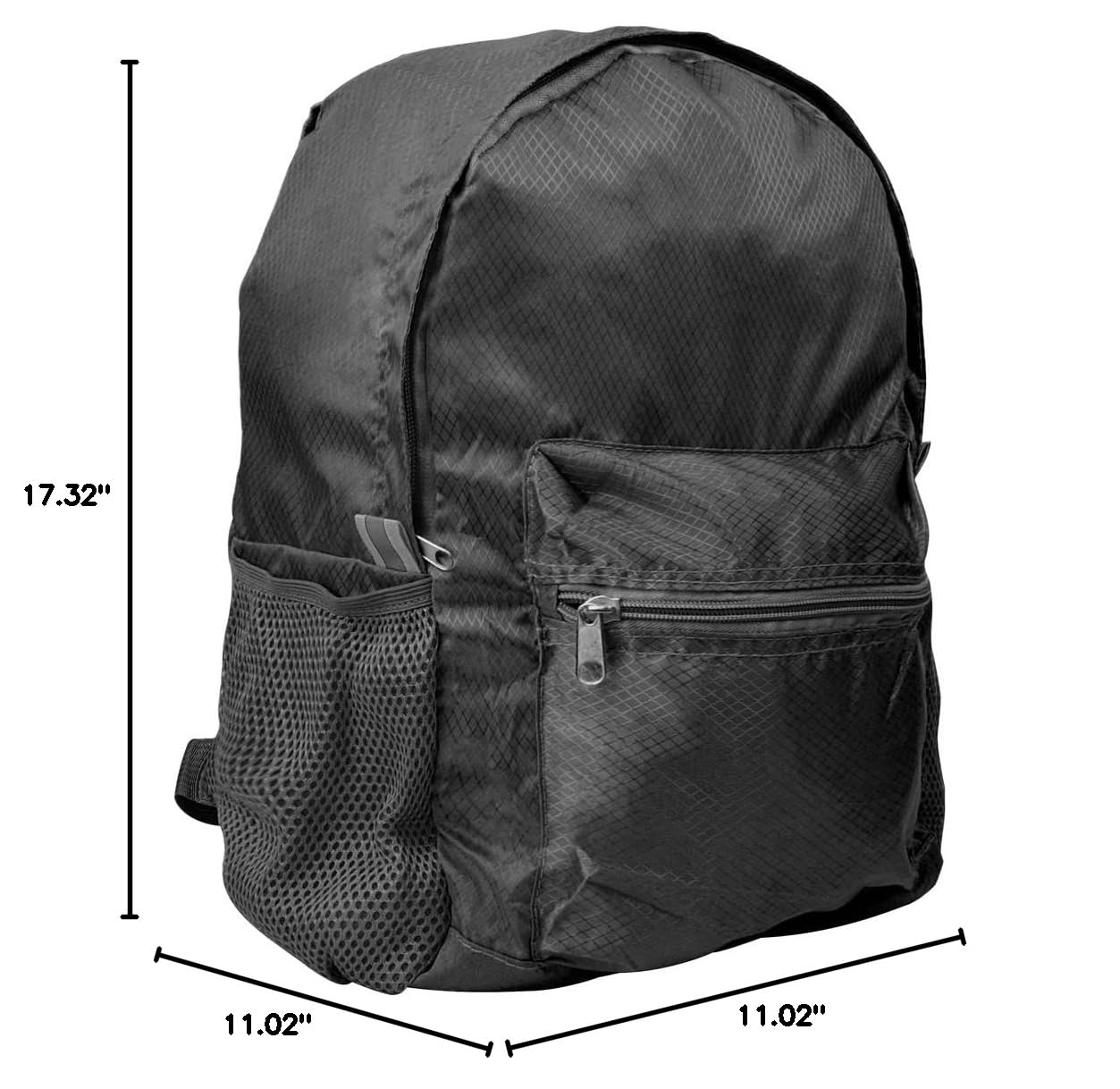 PAXLAMB 25L Backpack Packable Foldable Ultra Lightweight Water Resistant Durable Camping Travel Hiking Daypack for Men Women (Black)