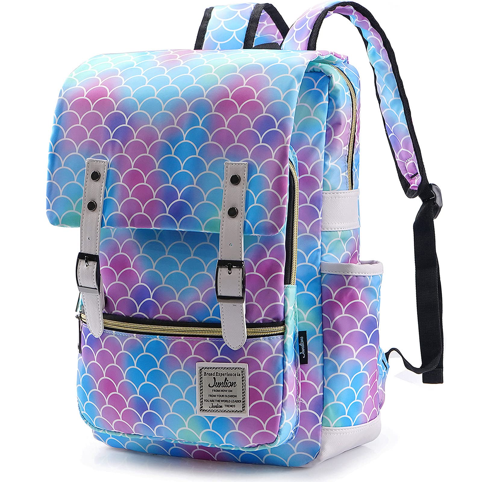 Junlion Slim Laptop Backpack College Student School Bag Travel Rucksack Daypack Cow One Size