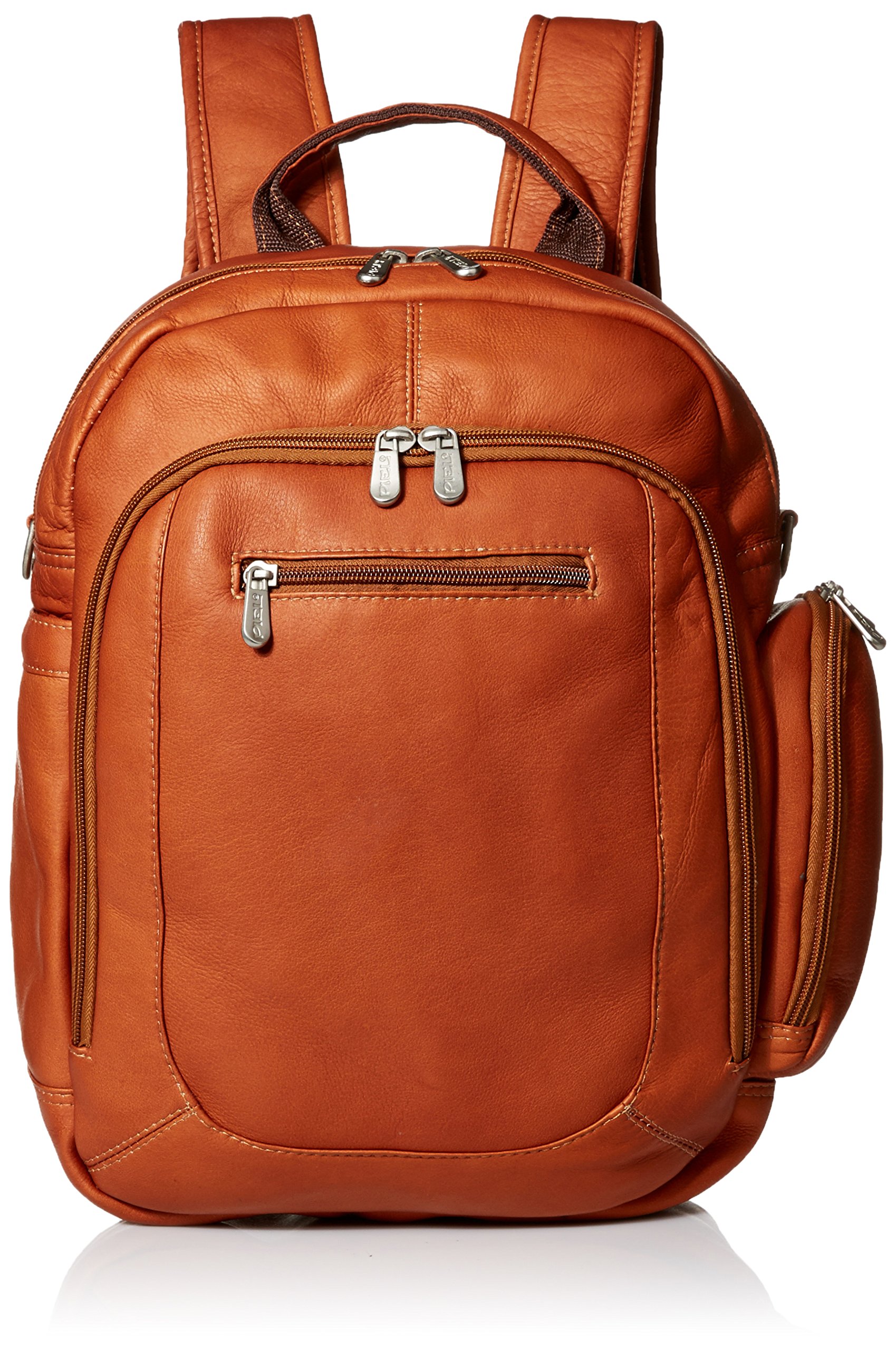 Piel Leather Laptop Backpack/Shoulder Bag, Chocolate, One Size