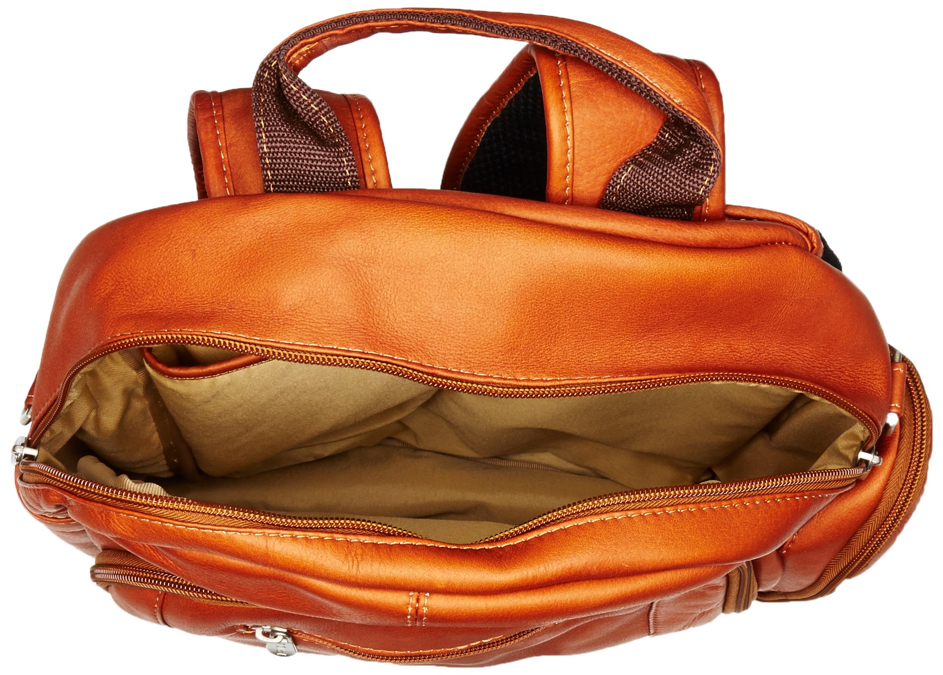 Piel Leather Laptop Backpack/Shoulder Bag, Chocolate, One Size