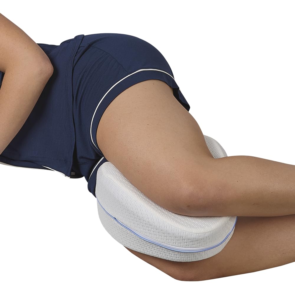 Contour Legacy Leg & Knee Foam Support Pillow - Soothing Pain Relief for Sciatica, Back, Hips, Knees, Joints - As Seen on TV