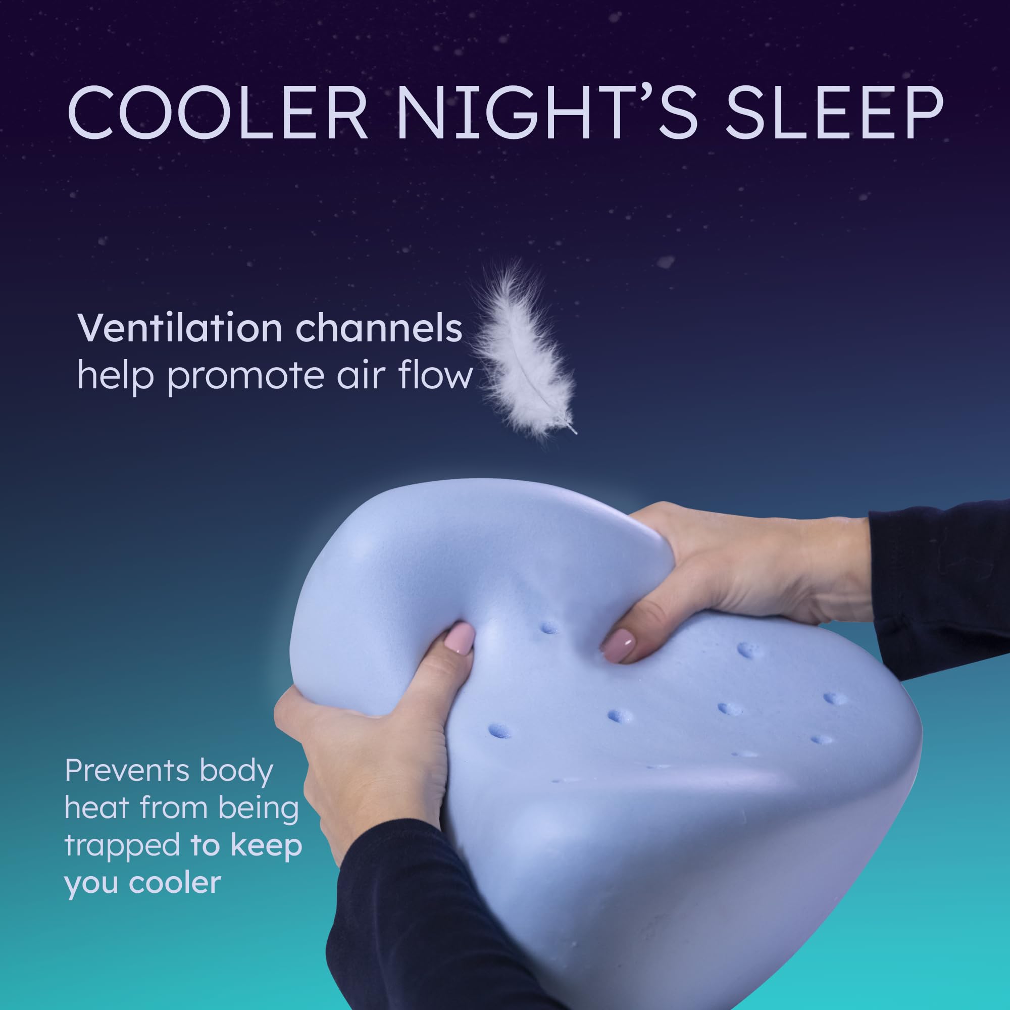 Contour Legacy Leg & Knee Foam Support Pillow - Soothing Pain Relief for Sciatica, Back, Hips, Knees, Joints - As Seen on TV