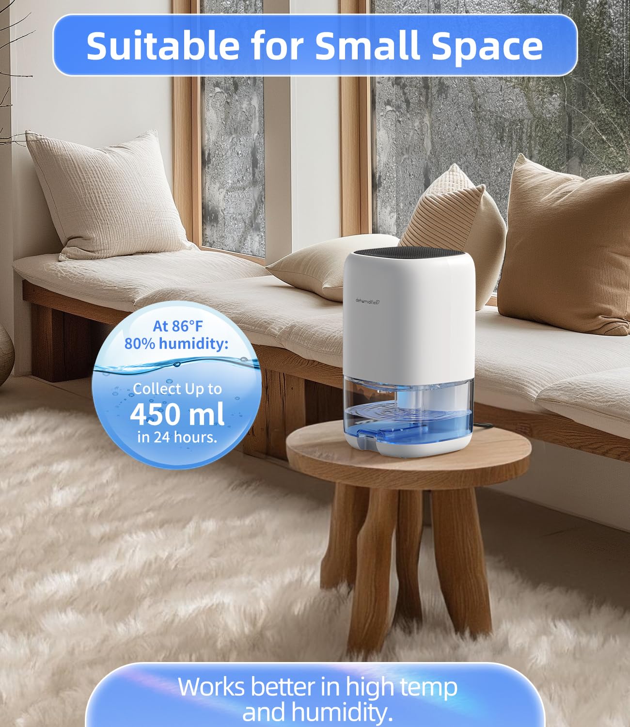Dehumidifiers,TABYIK 35 OZ Dehumidifier, Small Dehumidifiers for Home Quiet with Auto Shut Off, Dehumidifiers for Bedroom (280 sq. ft), Bathroom, RV, Closet
