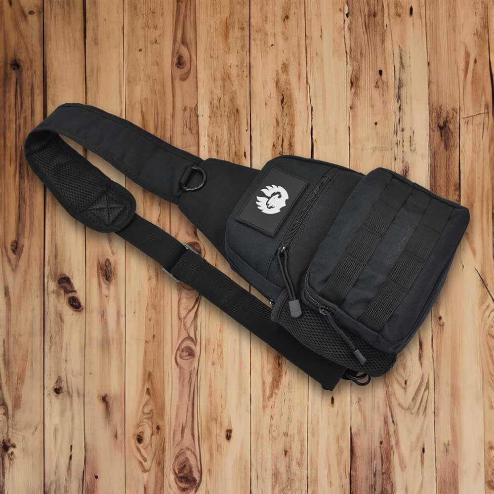 TORCH EDC Gear Chest Bag Urban Water Resistant MOLLE Shoulder Sling Daypack Black