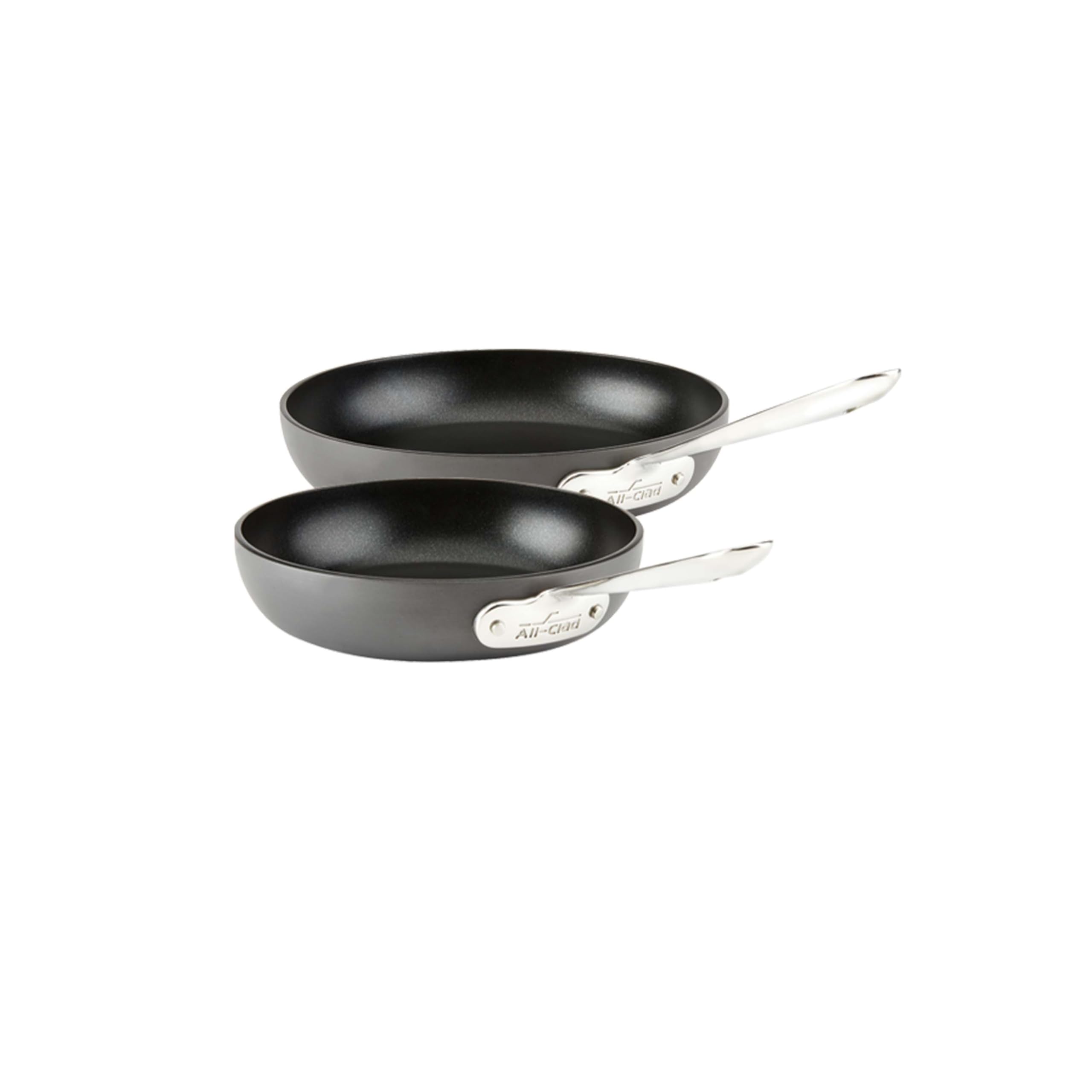 All-Clad E785S264/E785S263 HA1 Hard Anodized Nonstick 8 10-Inch Fry Pan Cookware Set, 2-Piece, Black