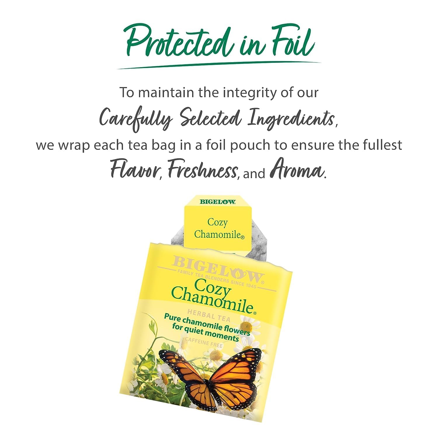 Bigelow Cozy Chamomile Herbal Tea, Caffeine Free, 20 Count (Pack of 6), 120 Total Tea Bags
