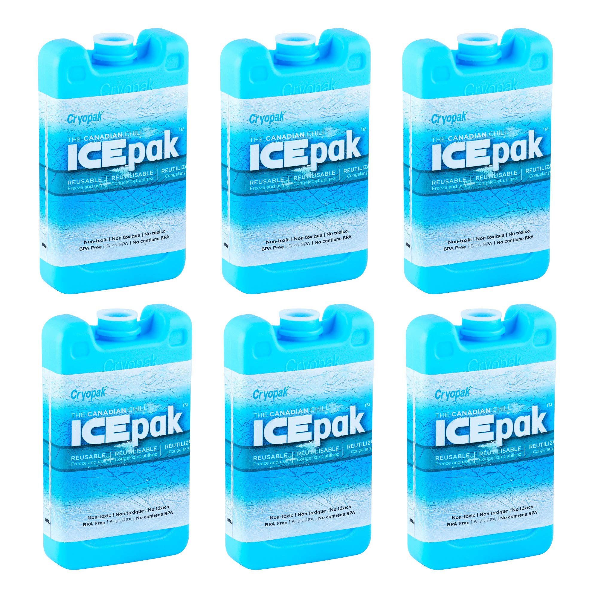 Cryopak Reusable Ice Pack for Lunch Boxes (6 Pack) (Ice Mats for Coolers)
