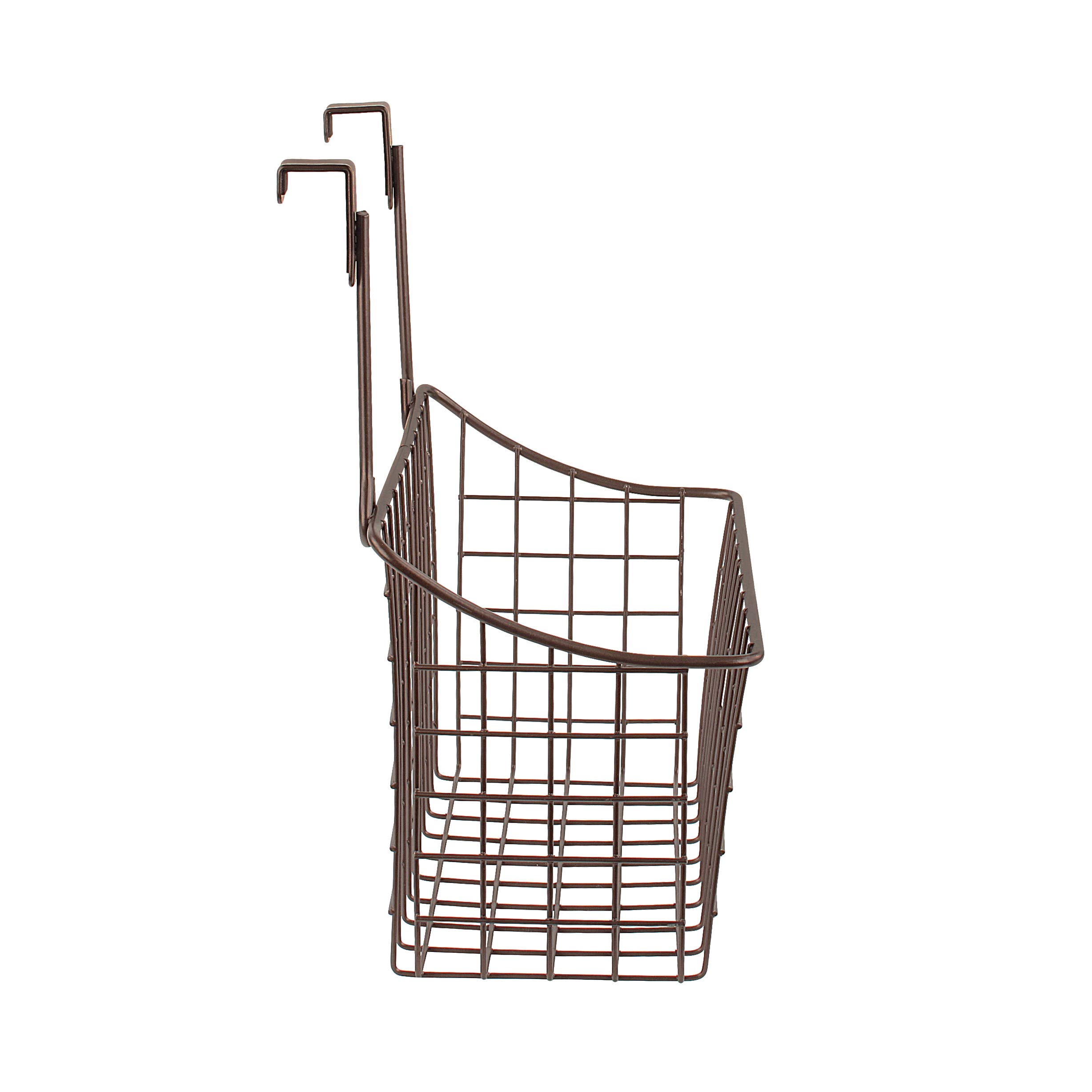 Spectrum Diversified Grid Storage Basket, Over The Cabinet Steel Wire, Sink Organization for Kitchen & Bathroom, Large, Industrial Gray