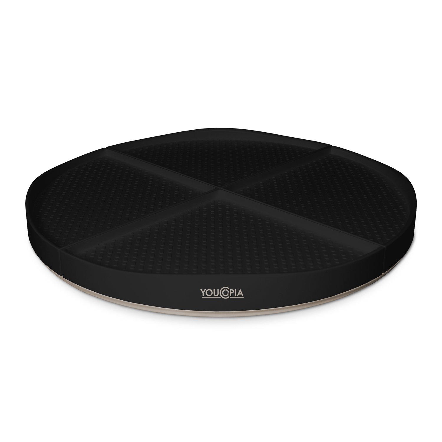 YouCopia Crazy Susan Turntable with Slide Out Shelves 16-Inches Black