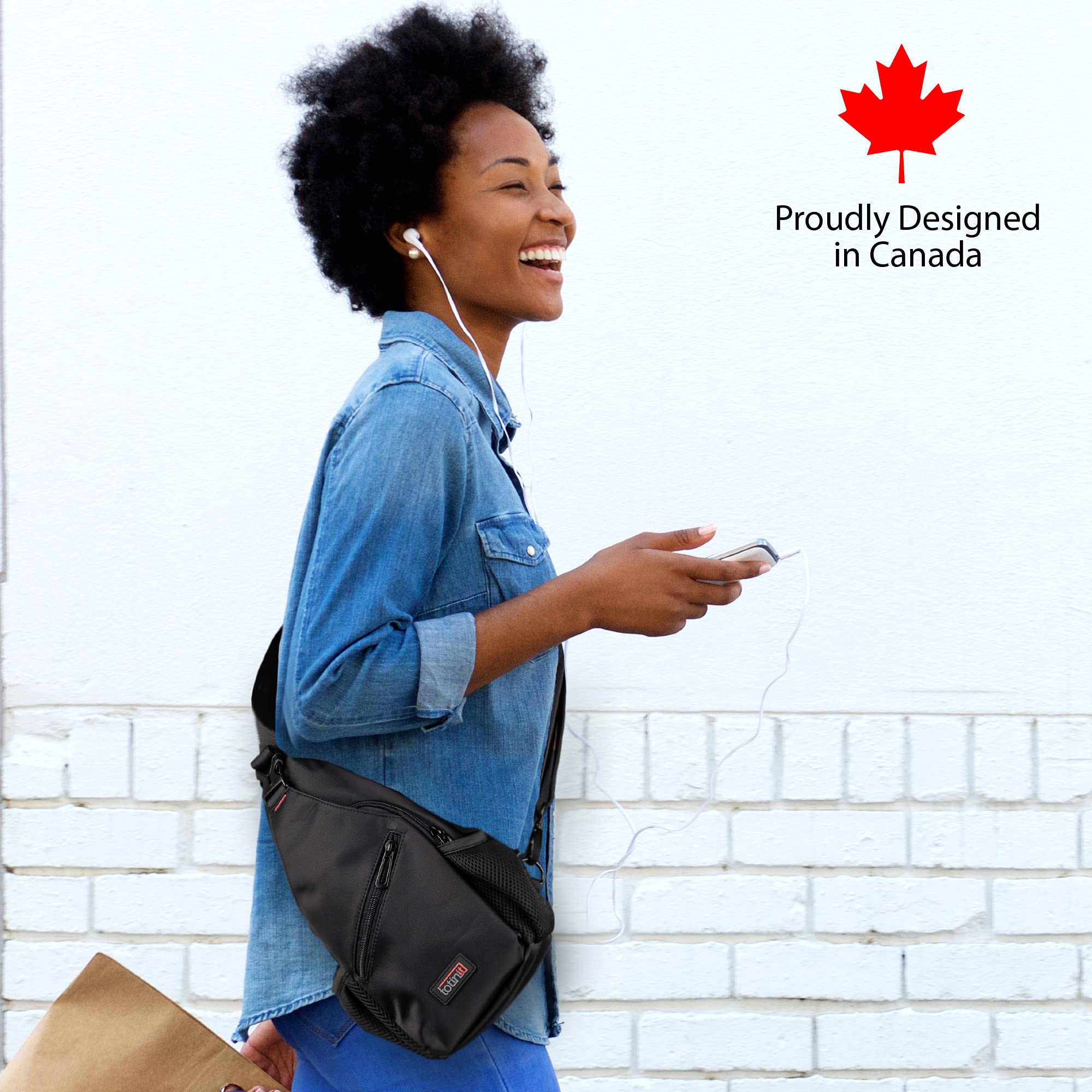 Trifecta Mobile Packer | Crossbody Sling Bag with Phone Holder, Water Bottle Holders and RFID Protection