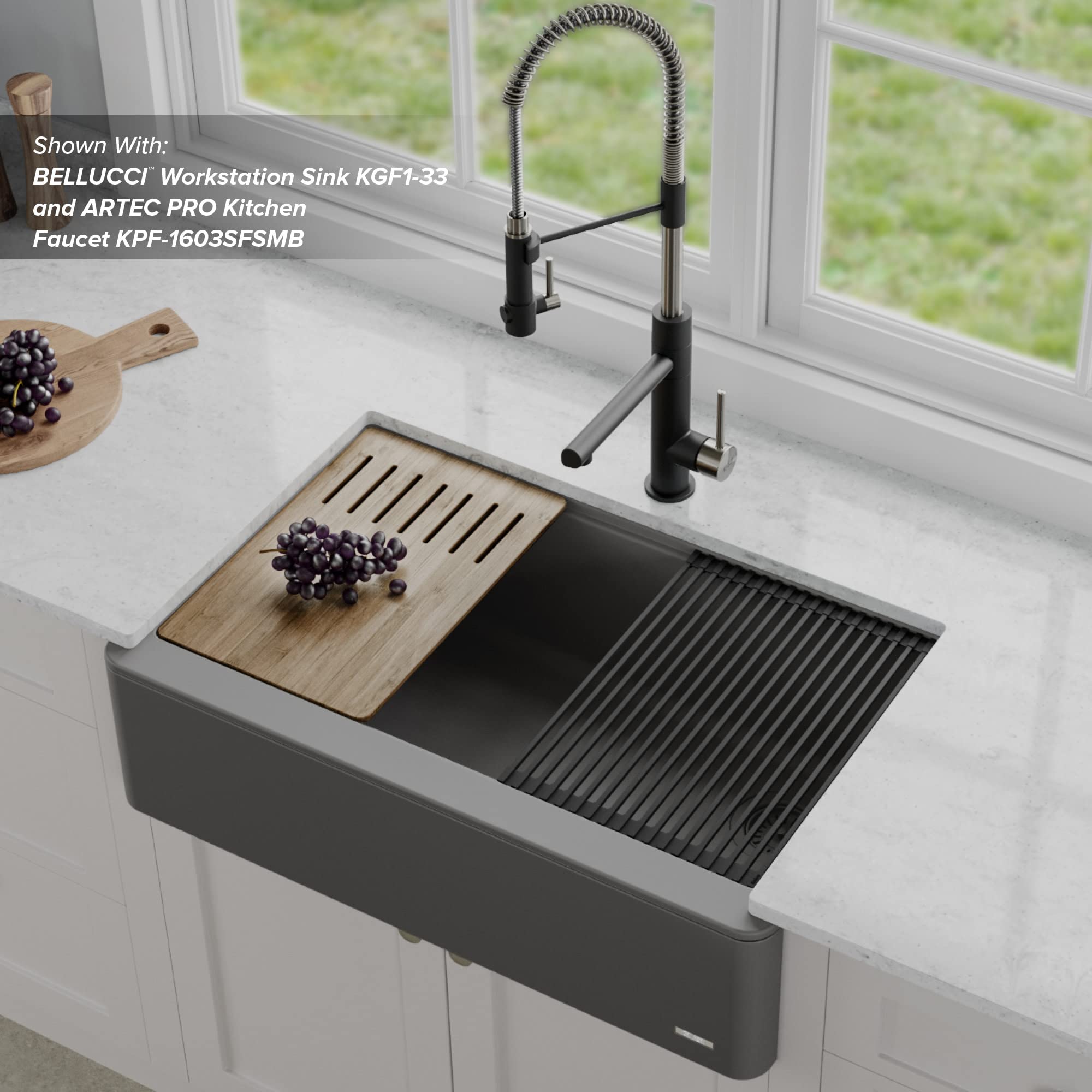 Kraus KCB-WS301SA Kore Cutting Board, 16 7/8" x 11"