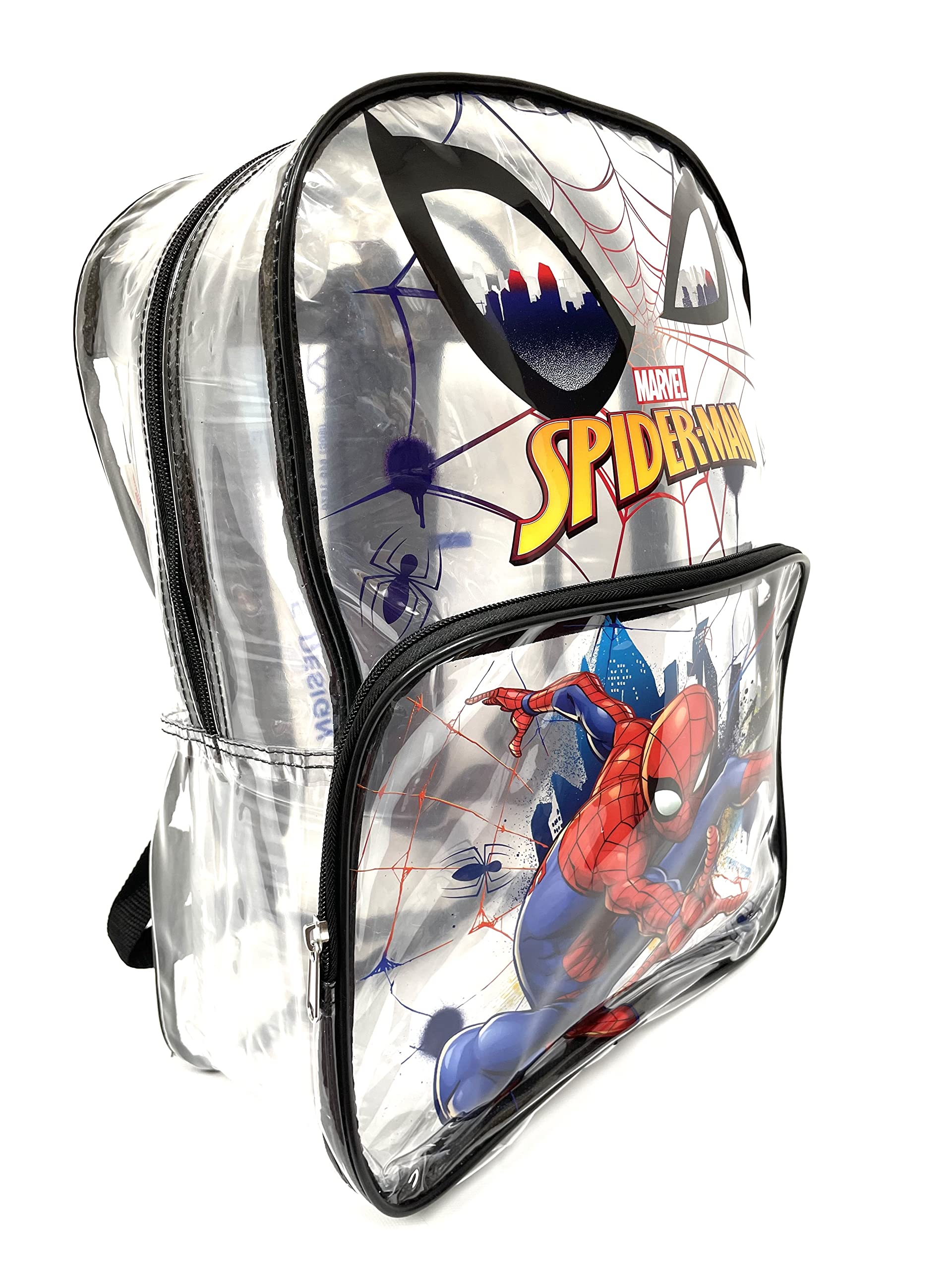 Spiderman 16'' clear pvc school backpack