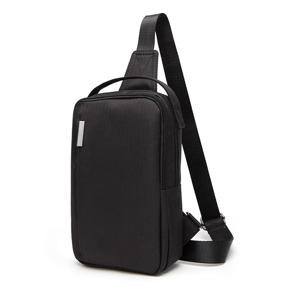 YUKABAN Sling Bag Water Resistant Shoulder Chest Crossbody Bags Sling Backpack for Men Women (Black)