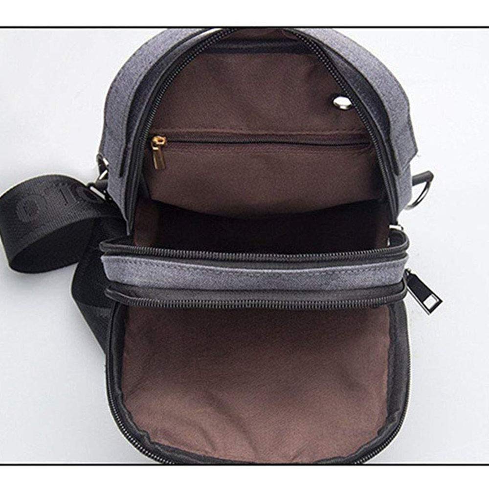 YUKABAN Sling Bag Water Resistant Shoulder Chest Crossbody Bags Sling Backpack for Men Women (Black)