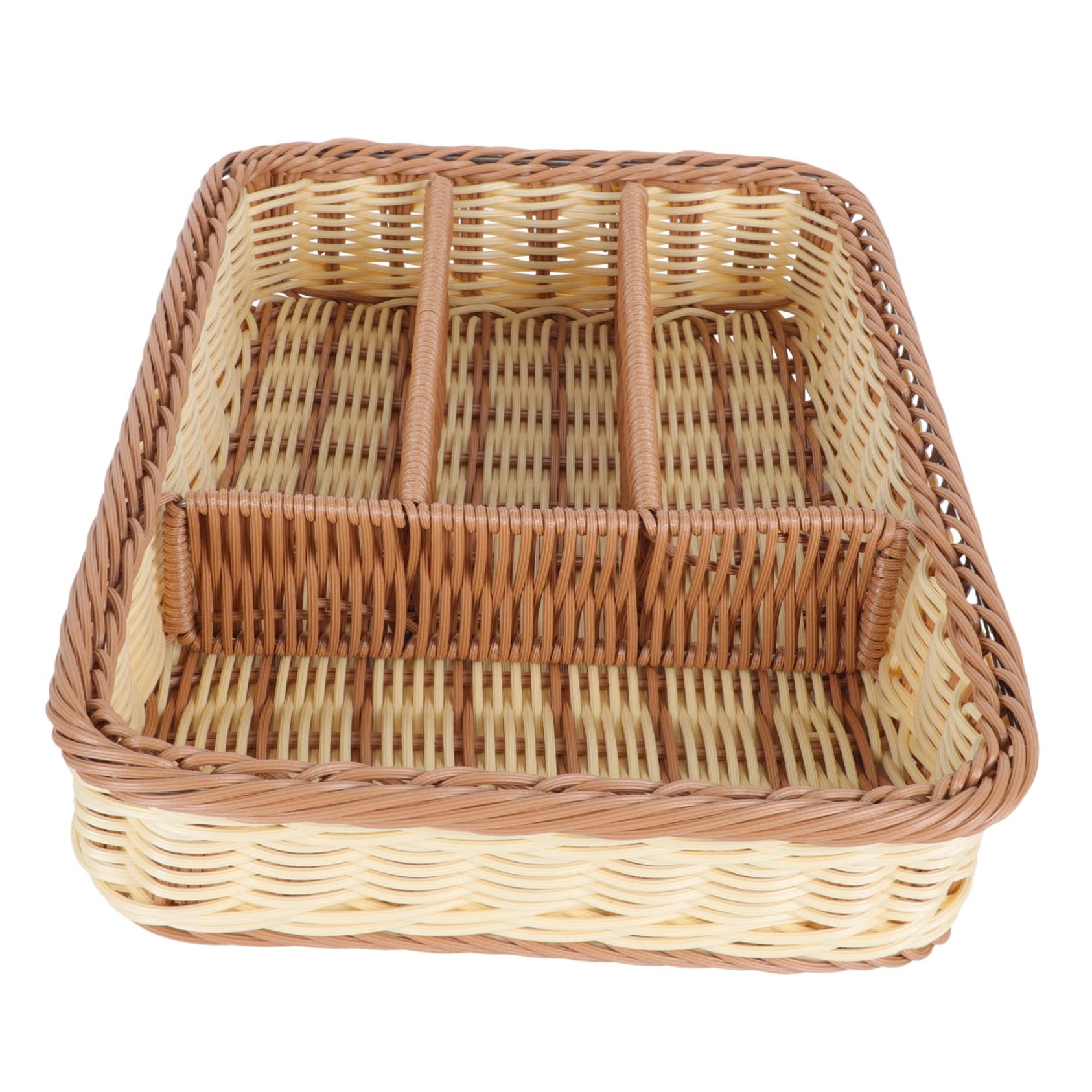 Zerodeko 1pc Plastic Restaurant Accessories Fork Fruit Color Wicker Flatware Home Four Mixed Desktop Organization Holder Cutter Organizer Silverware Vintage Compartment Household Cutleries