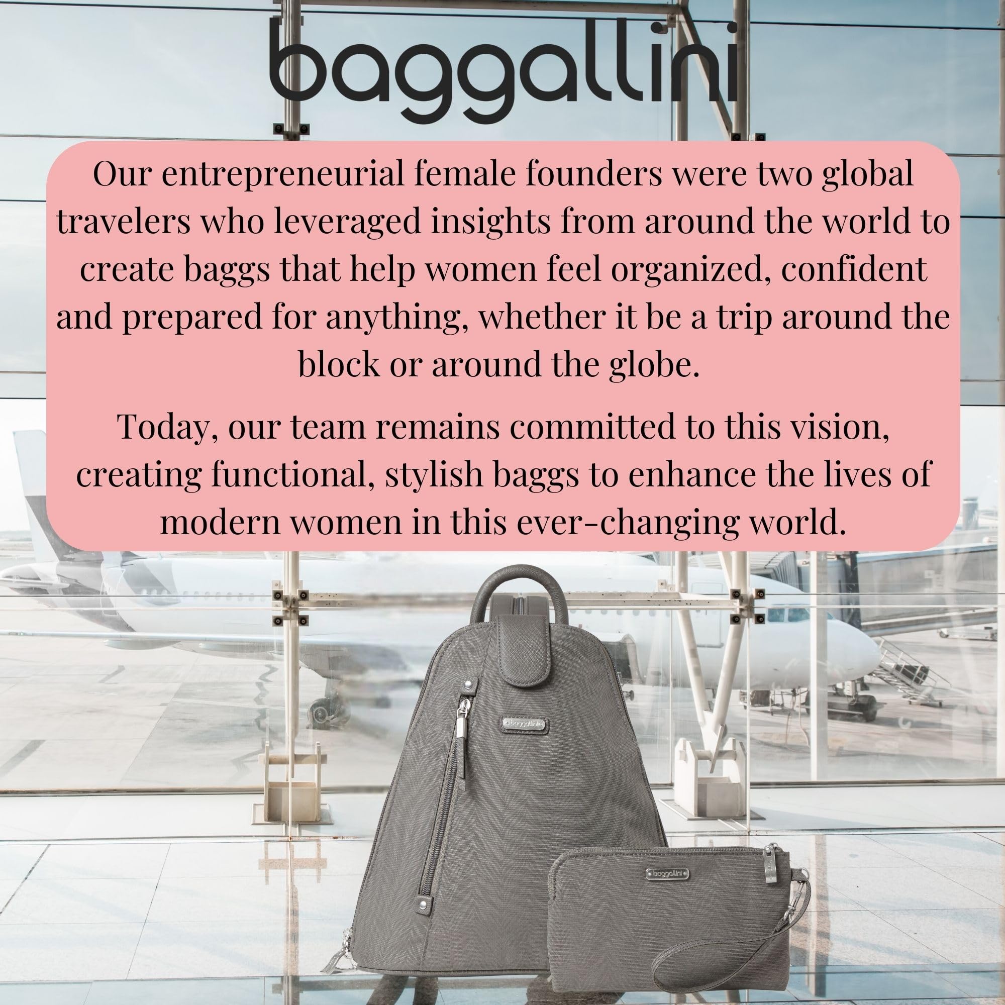 Baggallini Women's Metro Backpack, Pewter Zebra, One Size