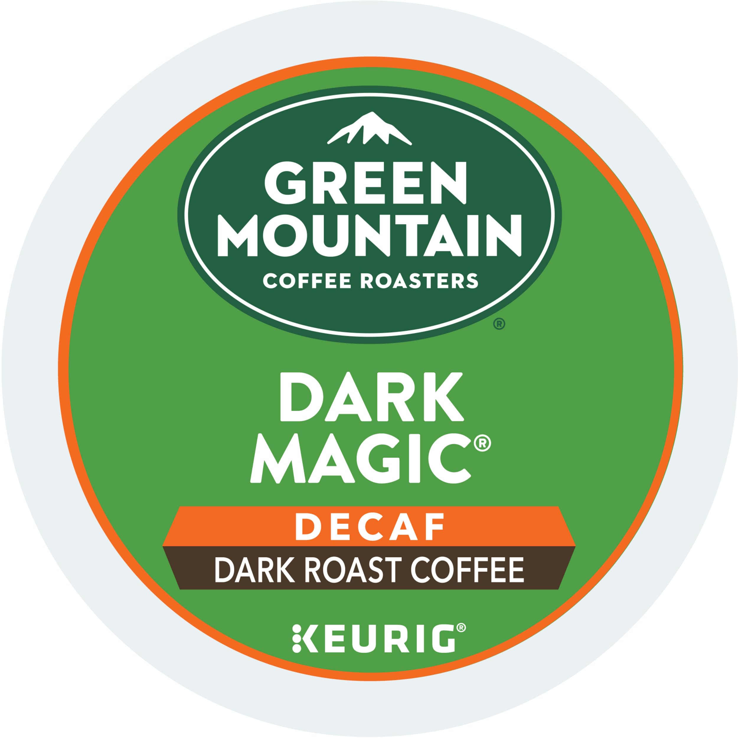Green Mountain Coffee Roasters Dark Magic Decaf, Single-Serve Keurig K-Cup Pods, Dark Roast Coffee, 12 Count (Pack of 6)